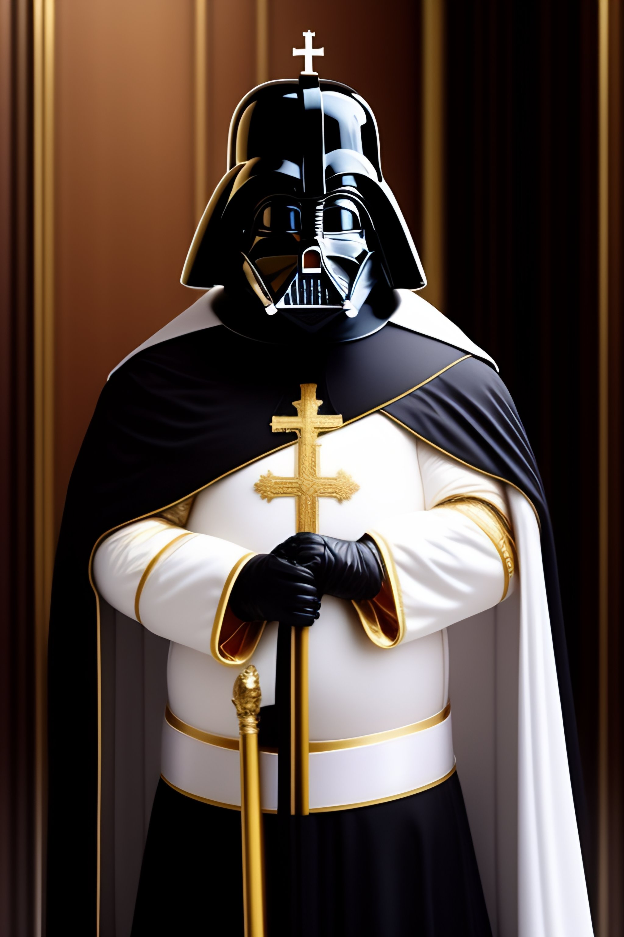 Lexica - Dart vader in catholic papal costume