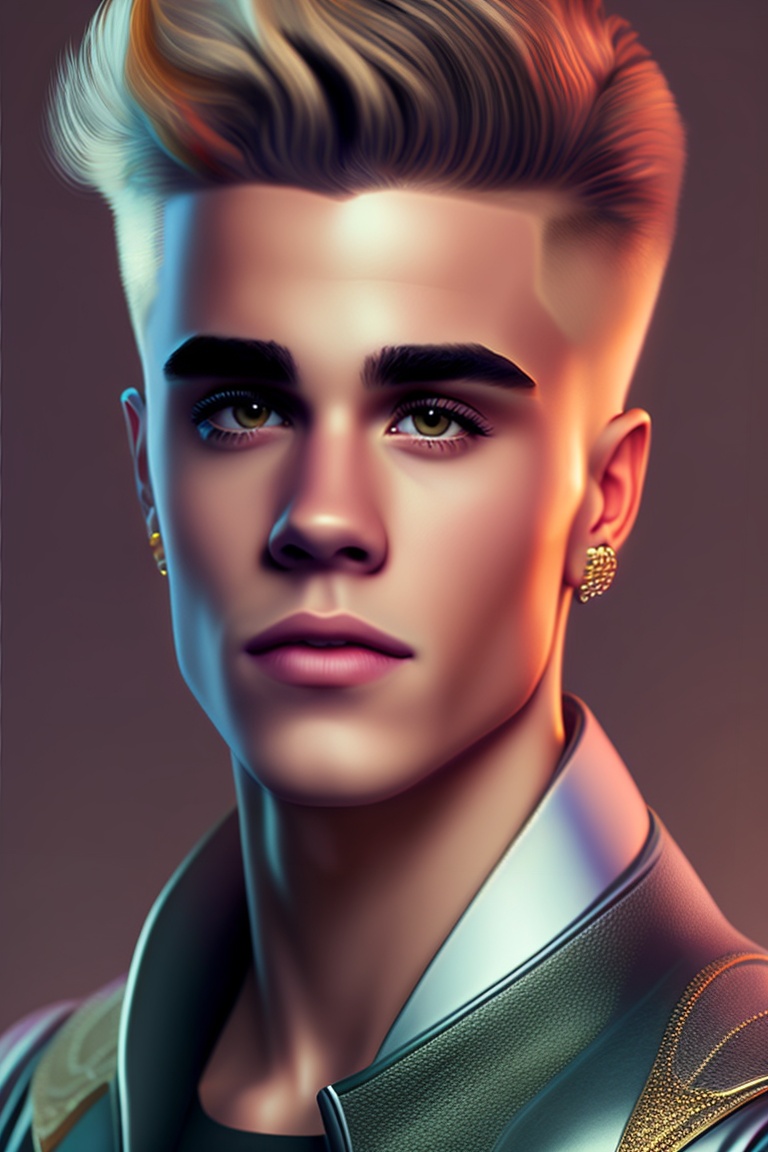 Lexica - Justin Bieber, looking peacefully, front face
