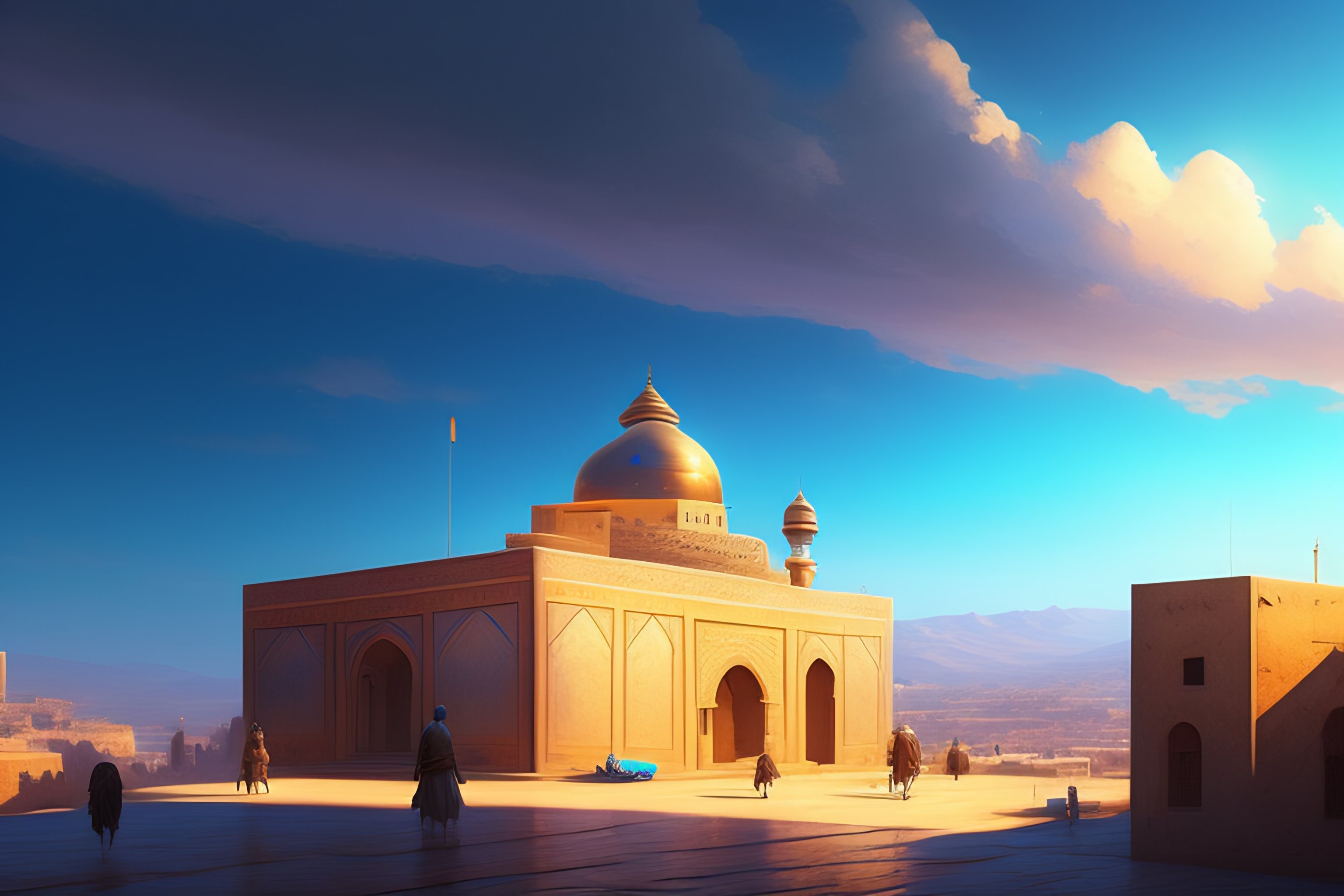 Lexica - Artstation scene, citadel of erbil, old town mardin, kurdistan ...