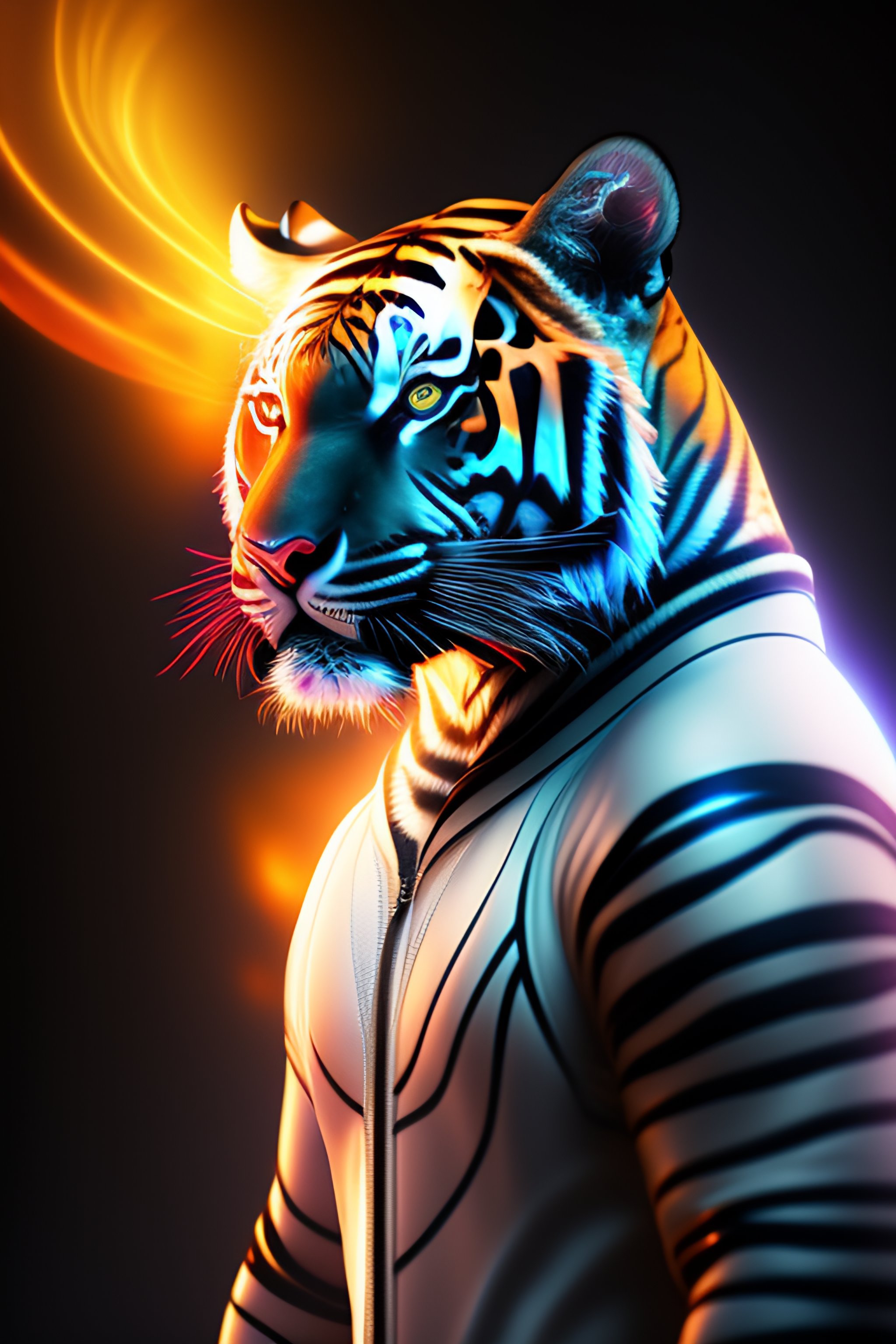 Lexica - White assassin suit tiger, 8k, hyper realistic, detailed ...