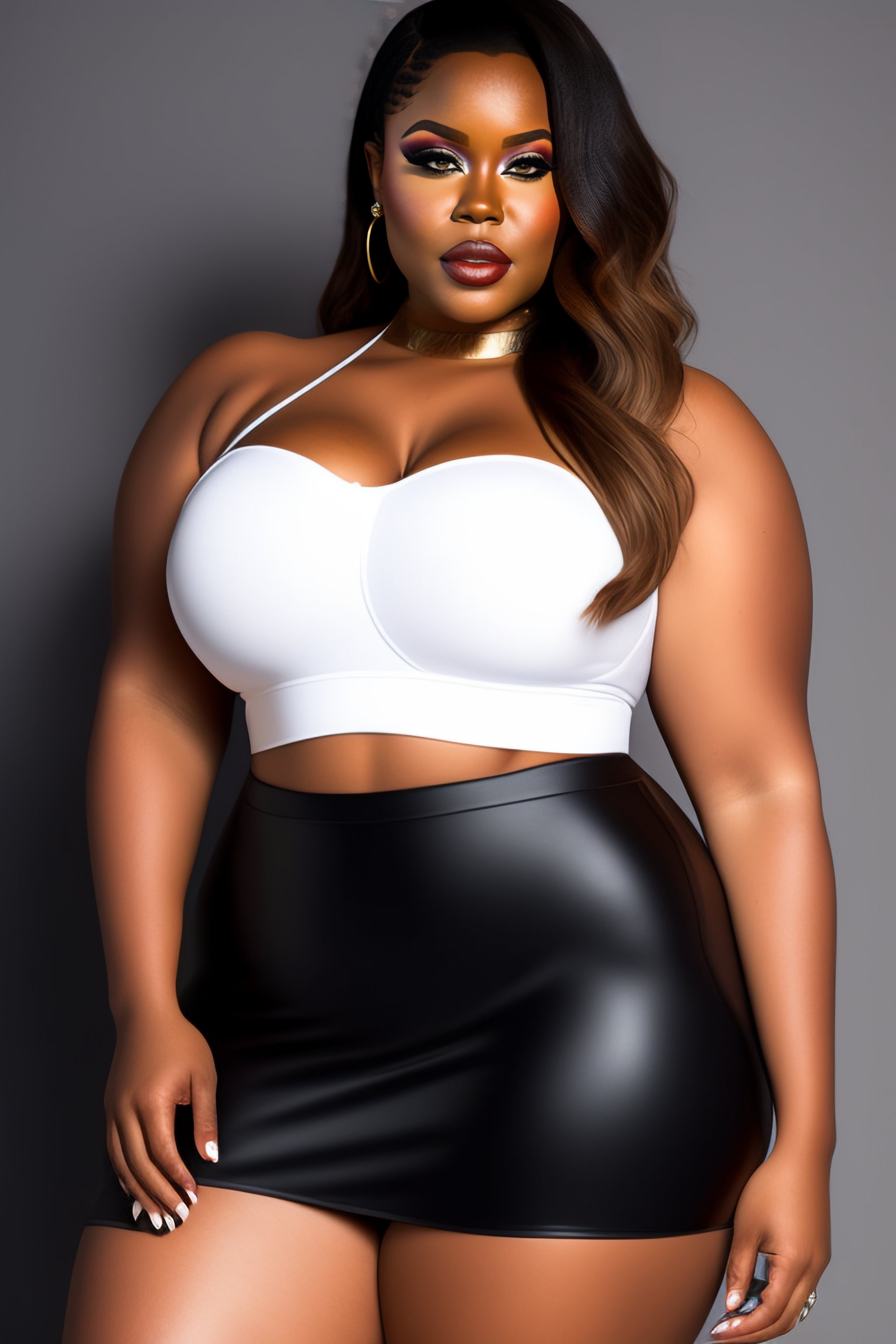 Lexica - Plus size 10 girl age old mini skirt cellulite