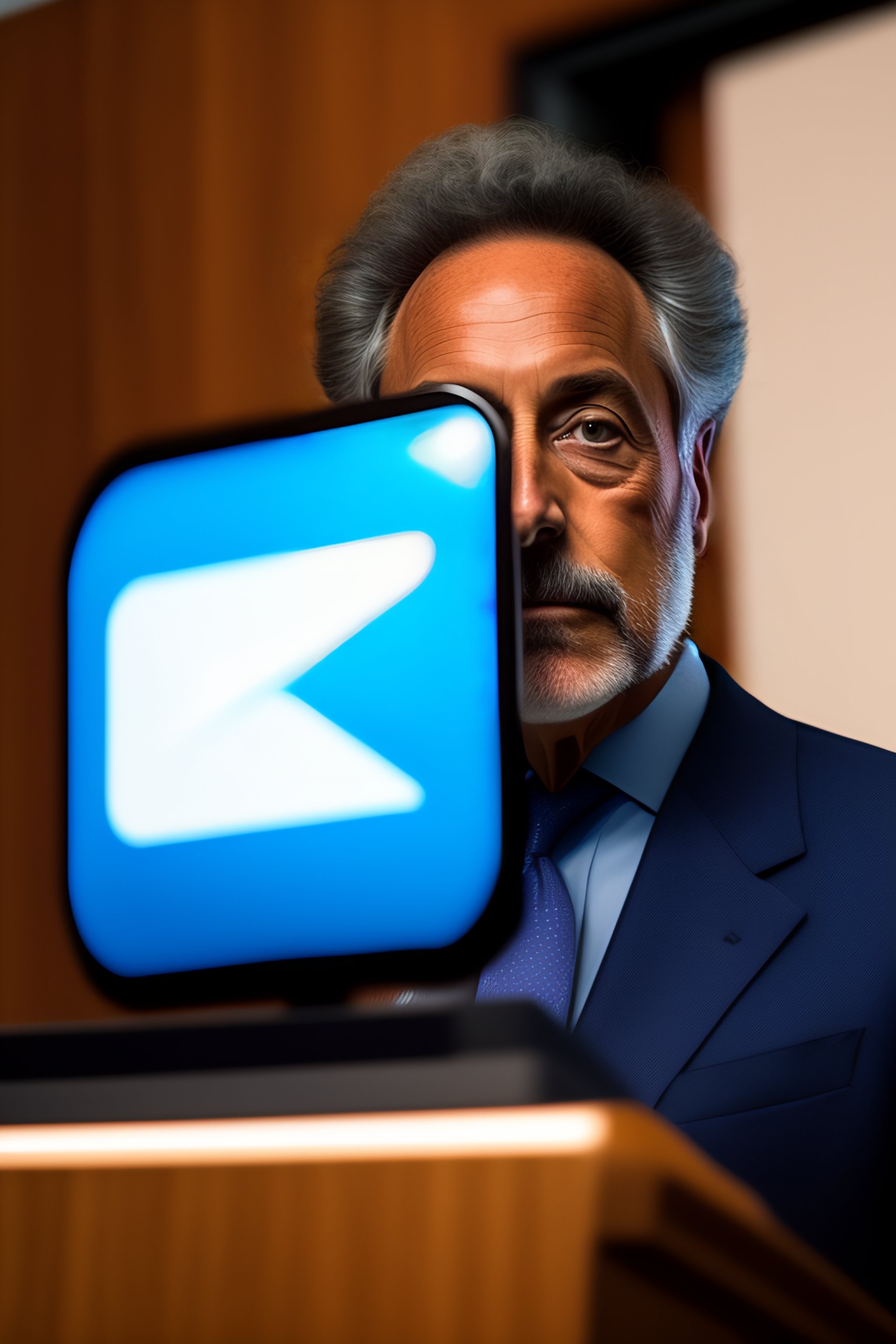 Lexica - Tom gottlieb turning into the Skype logo in the backrooms