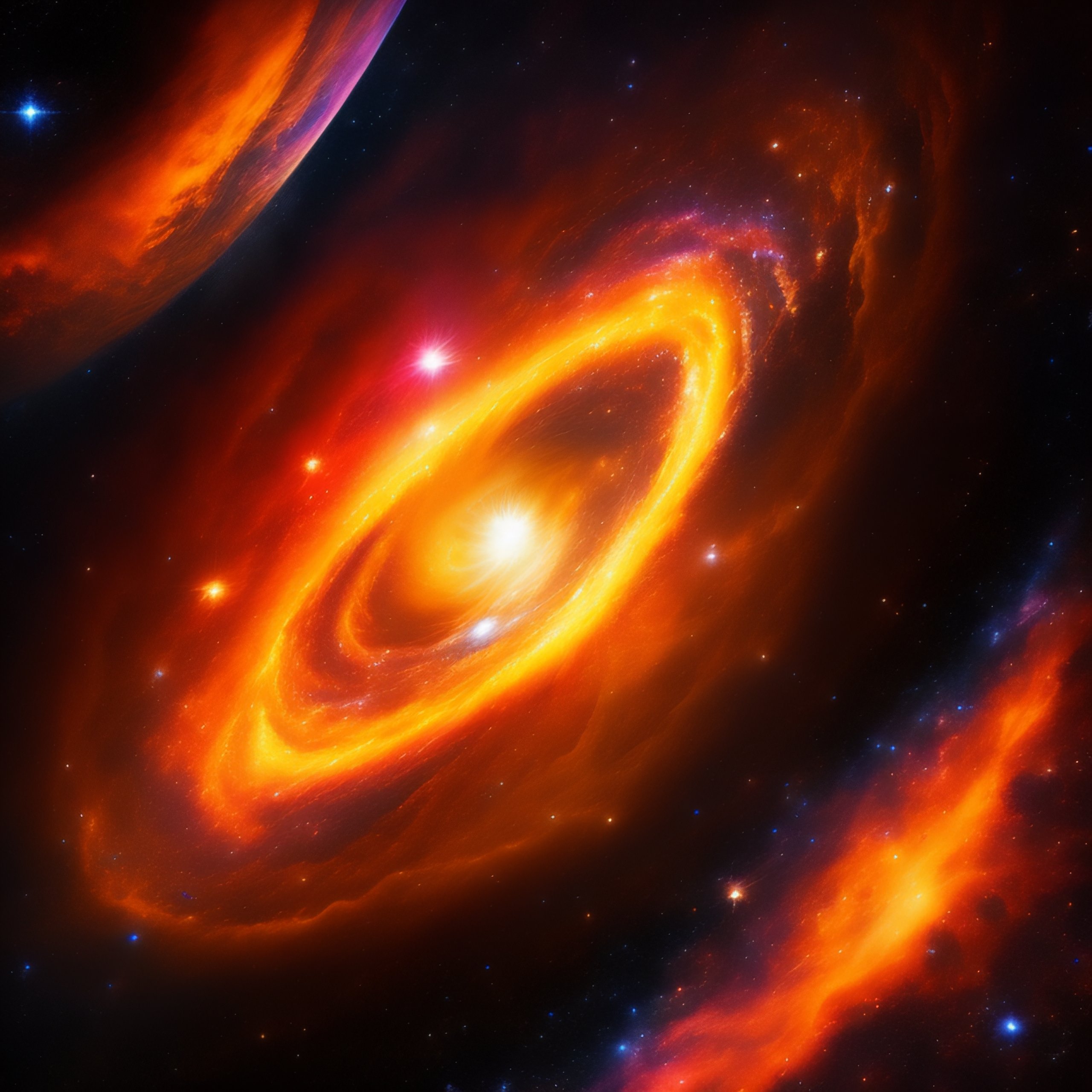 Lexica - Galaxy made of flames, detailed, aplha map