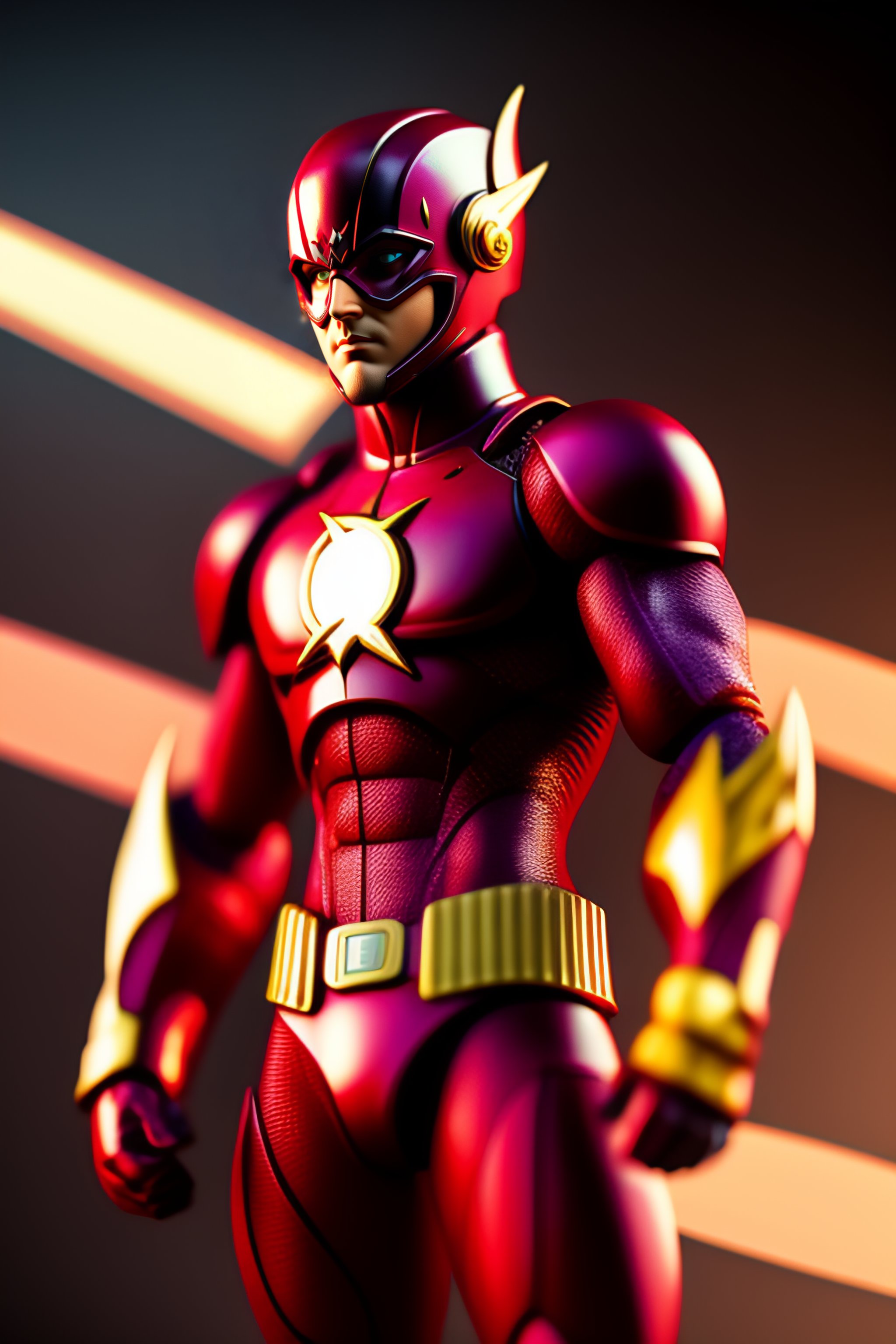 Lexica - Professional photo of a detailed flash action figure, made of ...