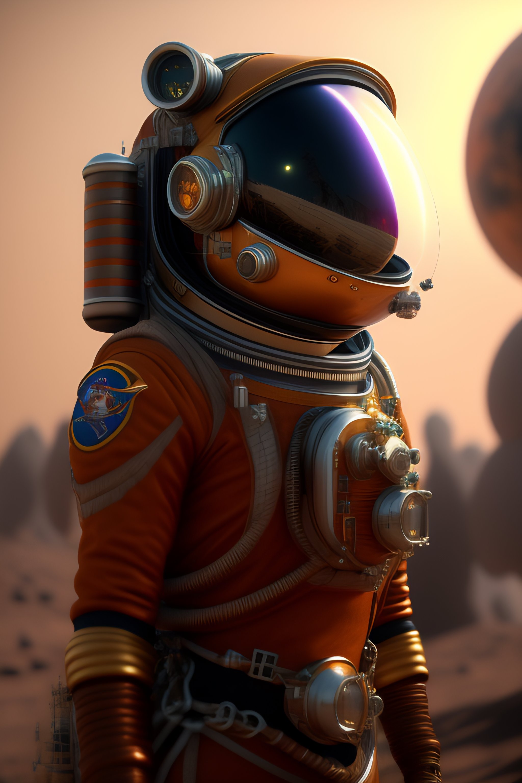 Lexica - An astronaut on a Mars unreal engine steampunk