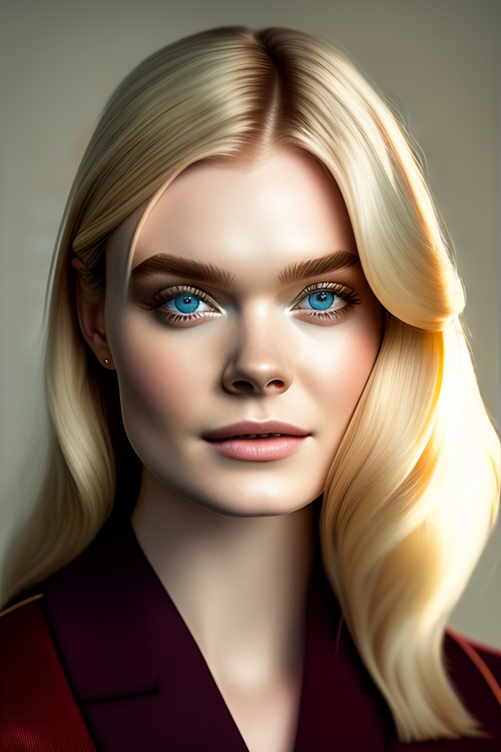 Lexica - Studio portrait of Elle Fanning
