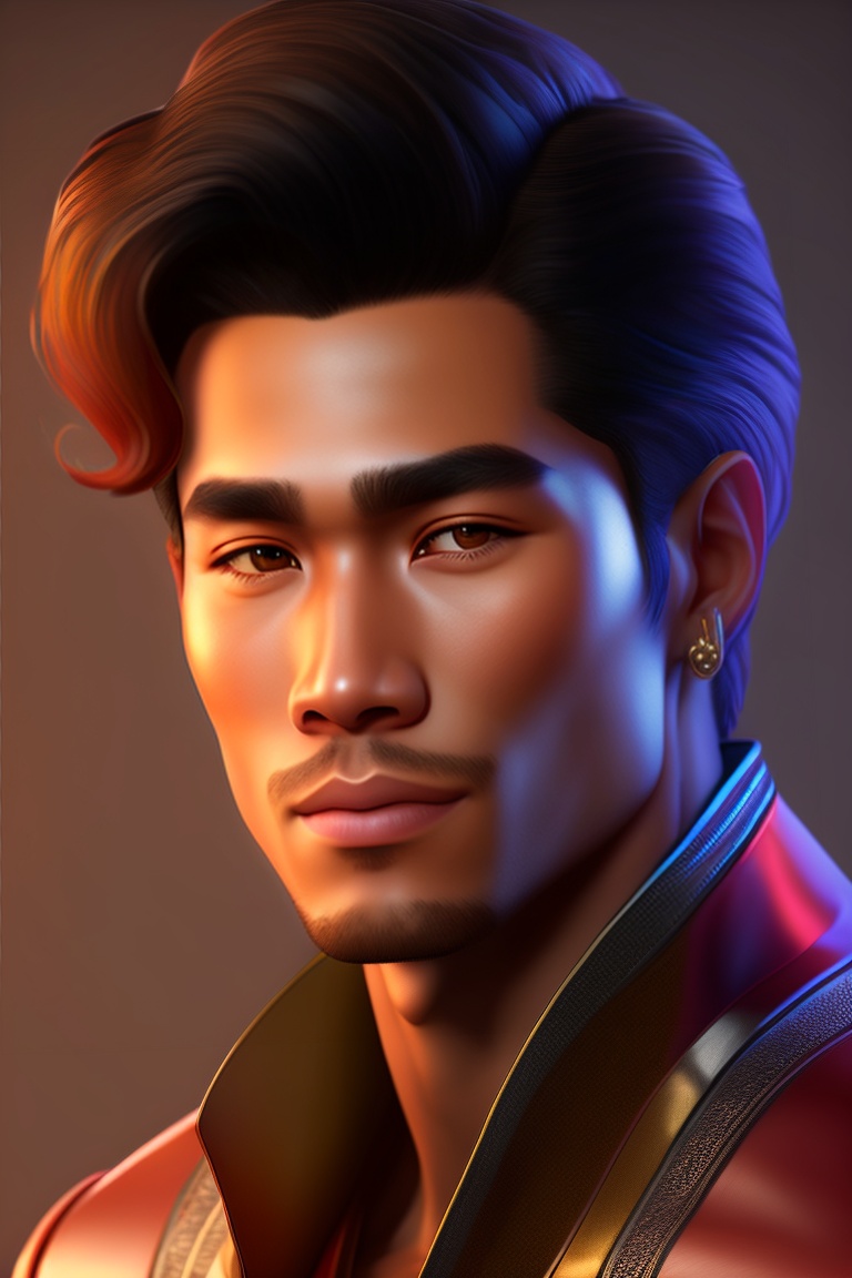 Lexica - Handsome and charming man, indonesian man Lexica - Handsome and charming man, indonesian man