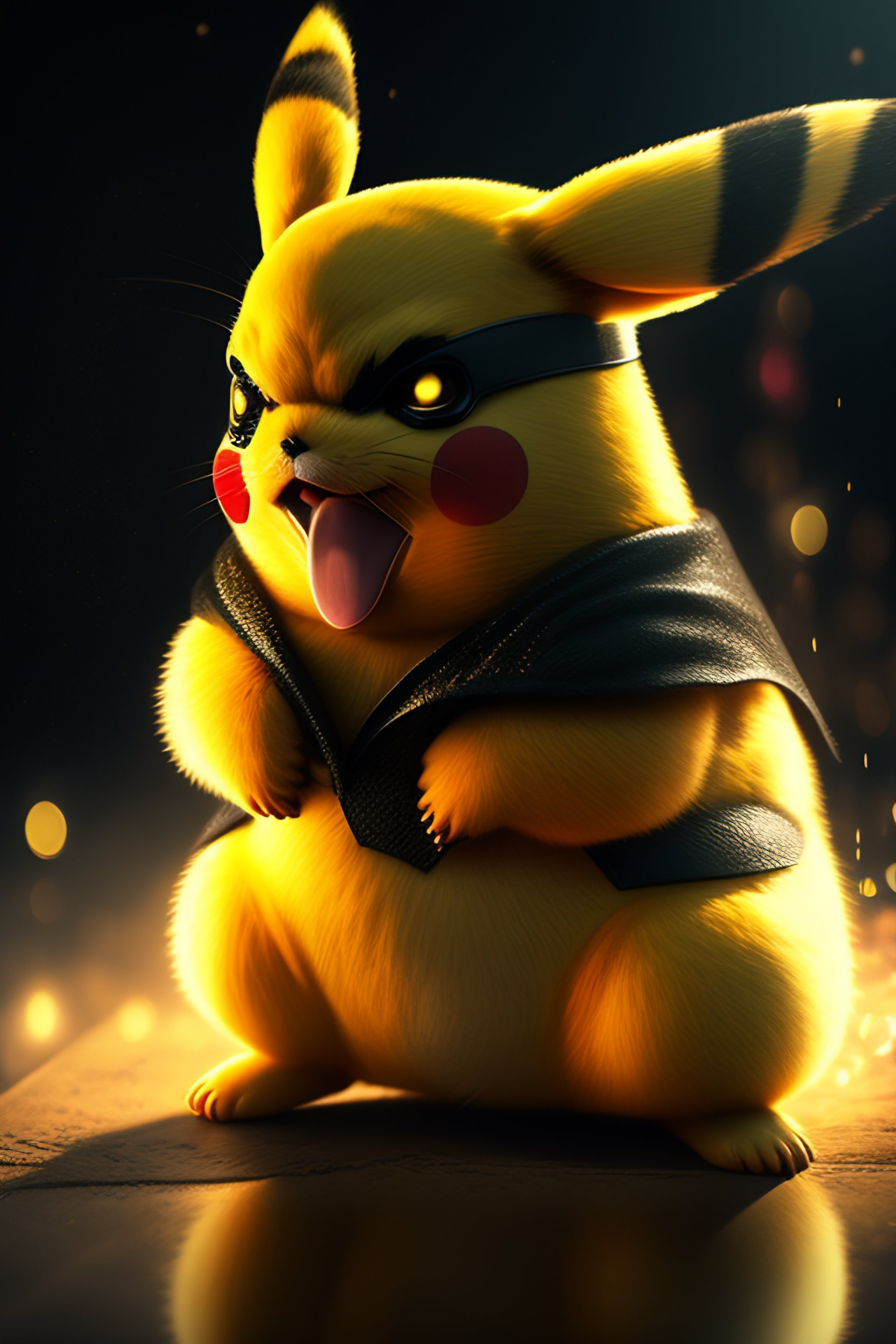 Lexica - Pikachu fighting Batman