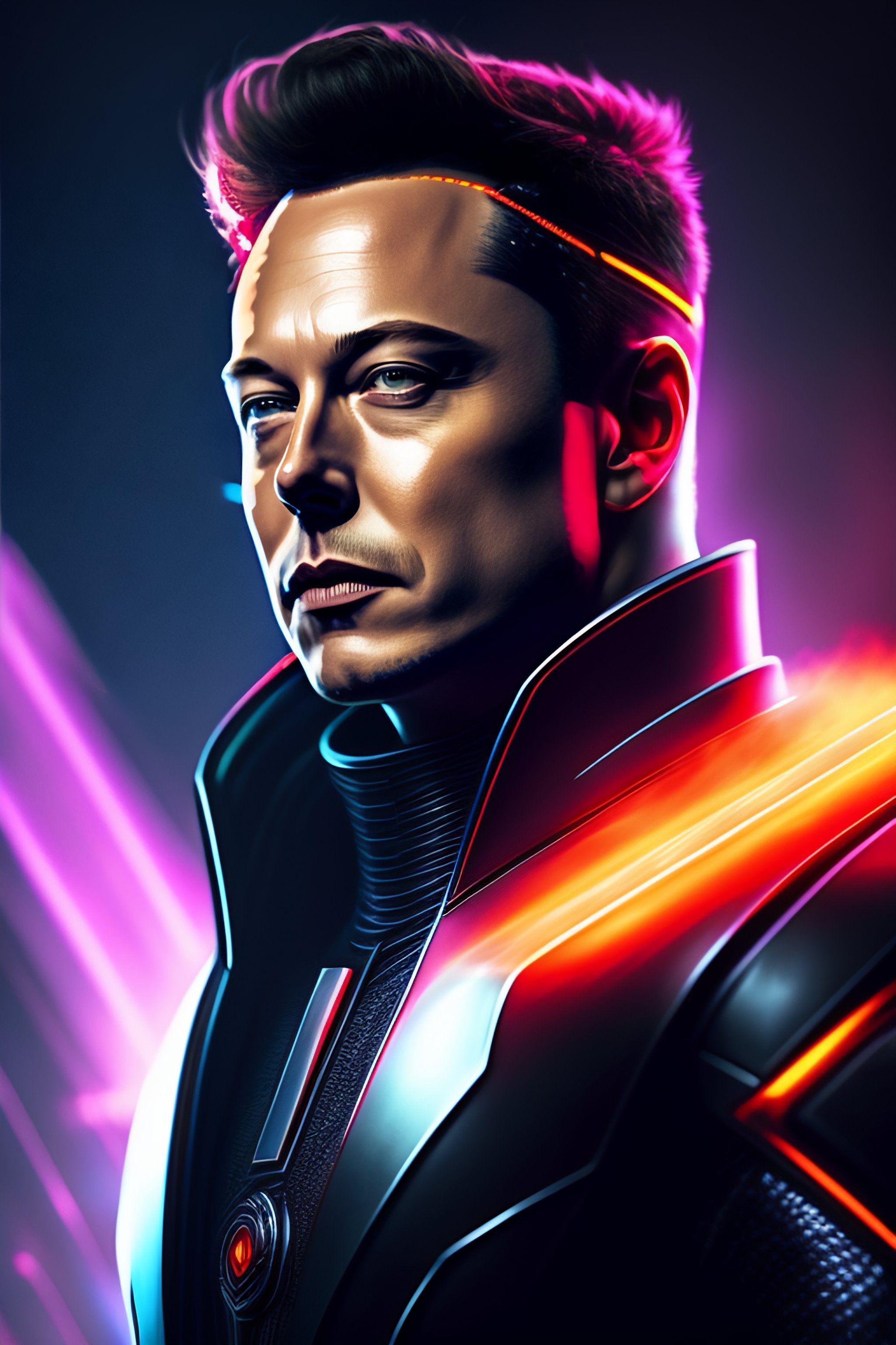 Lexica - Elon Musk as an evil cyborg, futuristic, cyberpunk, synth wave ...