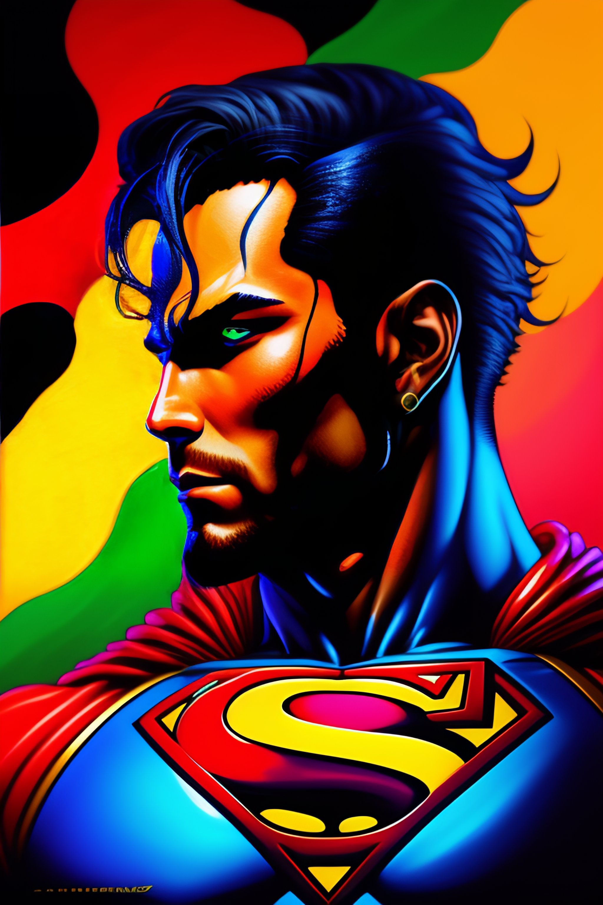 Lexica - Colorful!!! venom superman portrait by laurie greasley and ...
