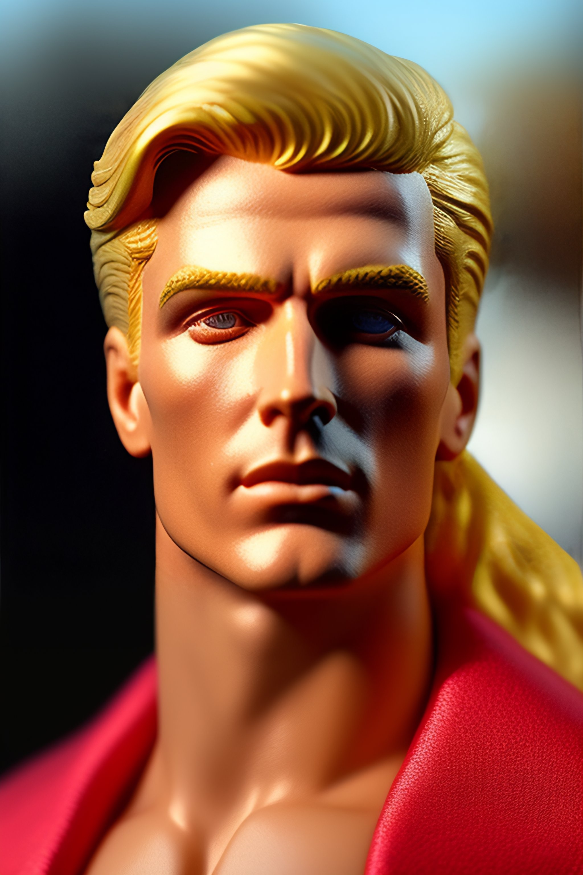 Lexica - Hot toys figurine of BLOND MATTEL ken doll FIGURE, in a state ...