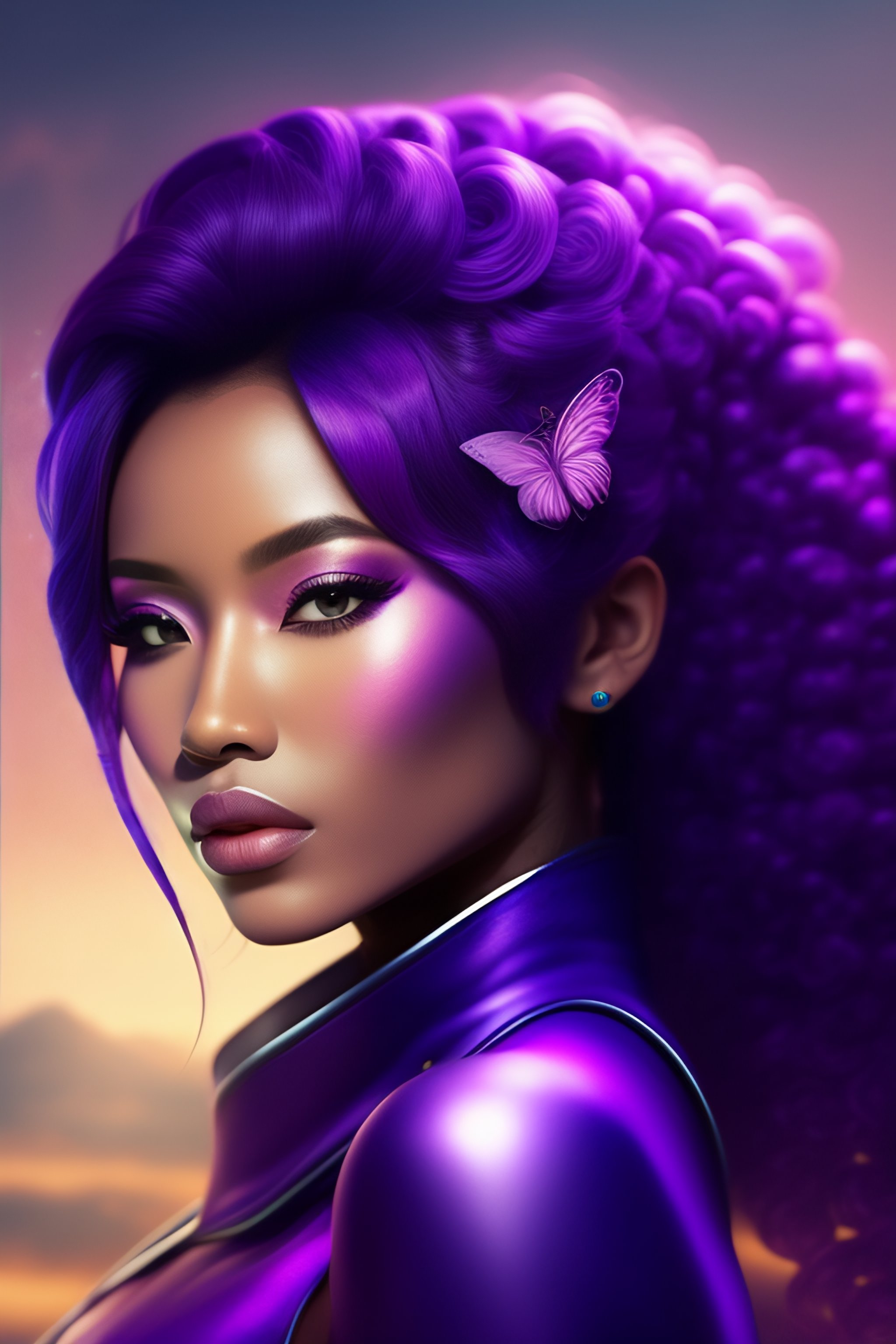 Lexica - Purple girl avatar