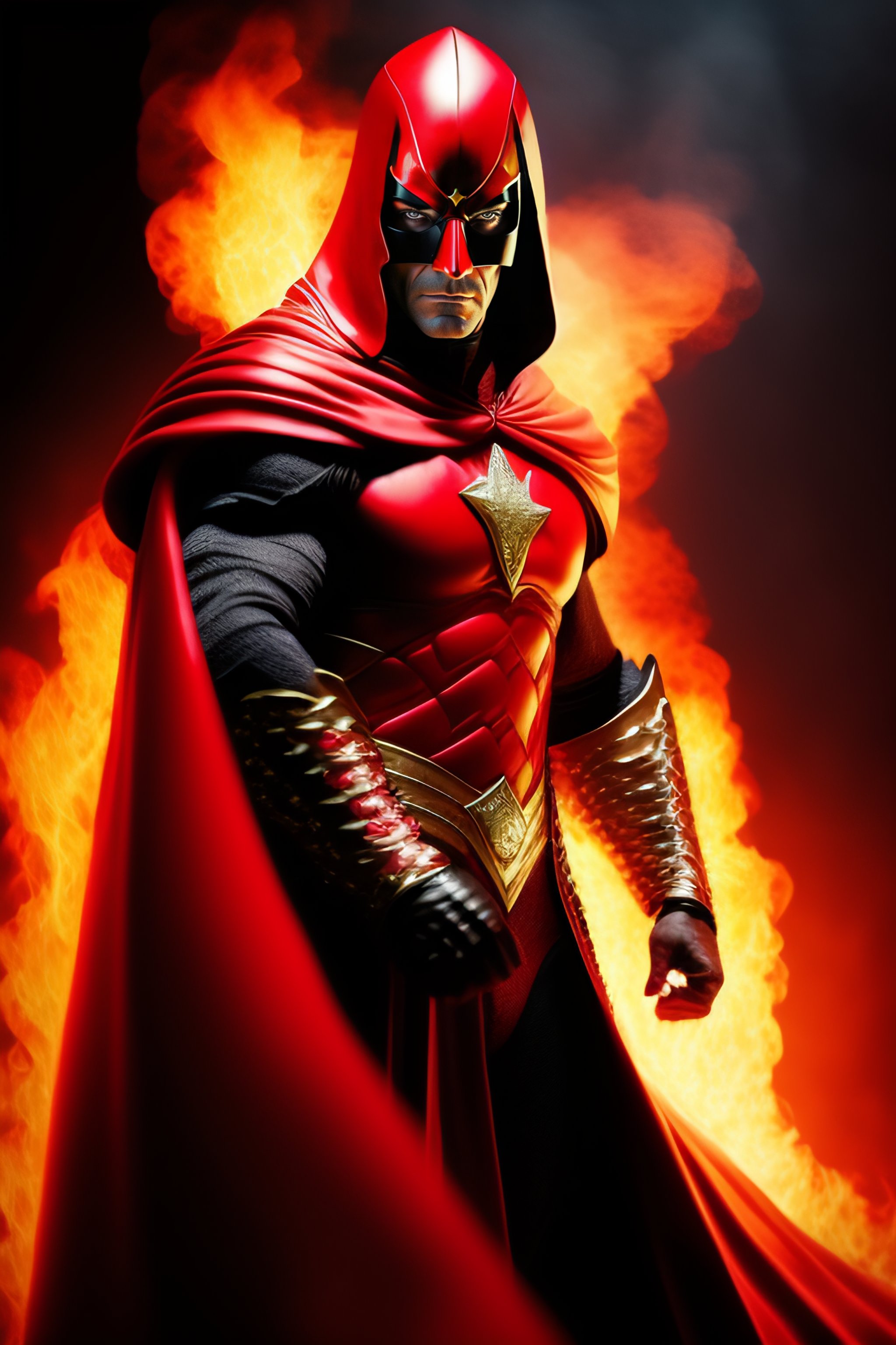 Lexica - Antonio banderas masked as superhero Flamenco, red mask ...