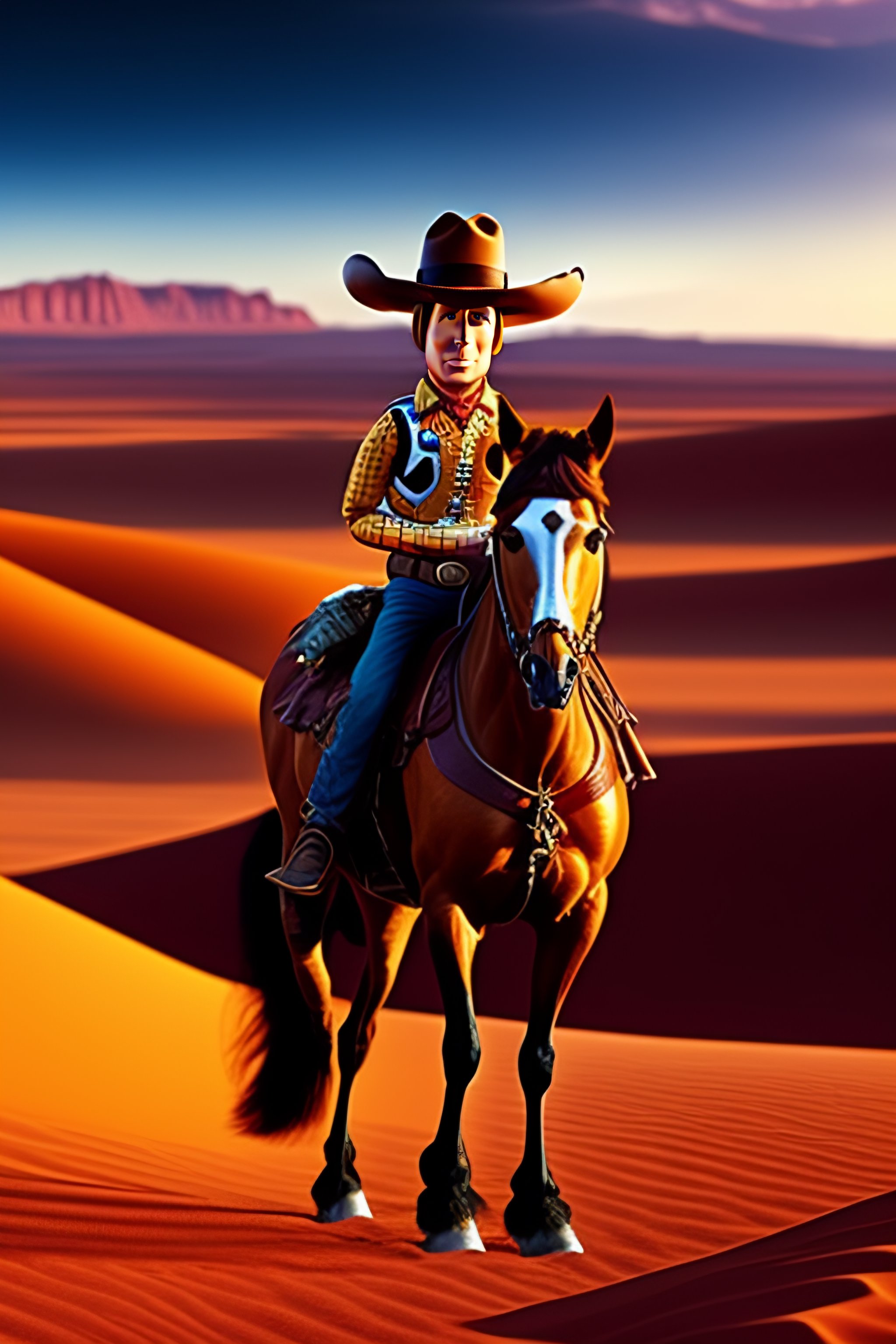 Lexica - Woody from toystory as a reallife human cowboy , the scene ...