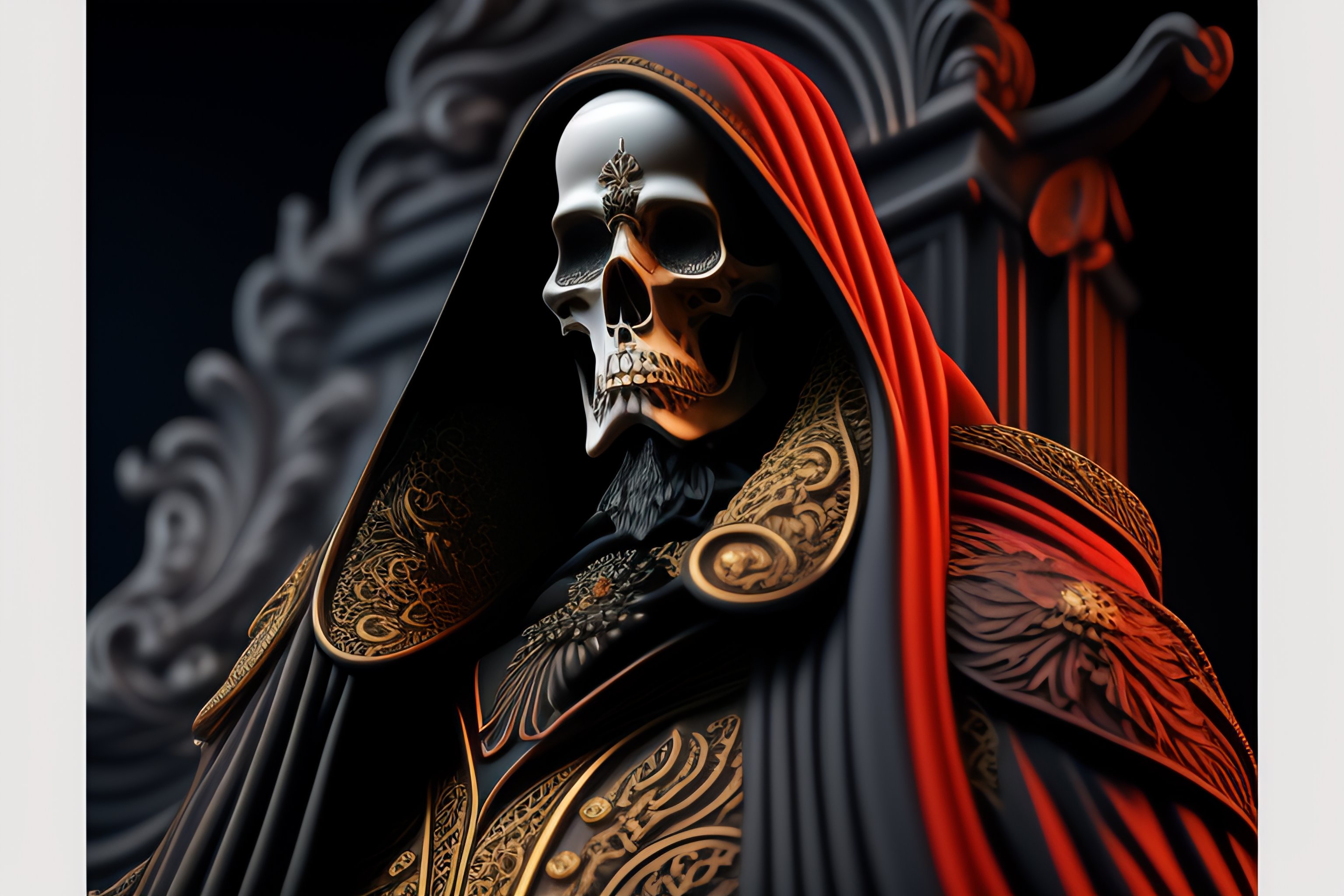 Lexica - Grim reaper, intricate baroque style, by richard corben and ...