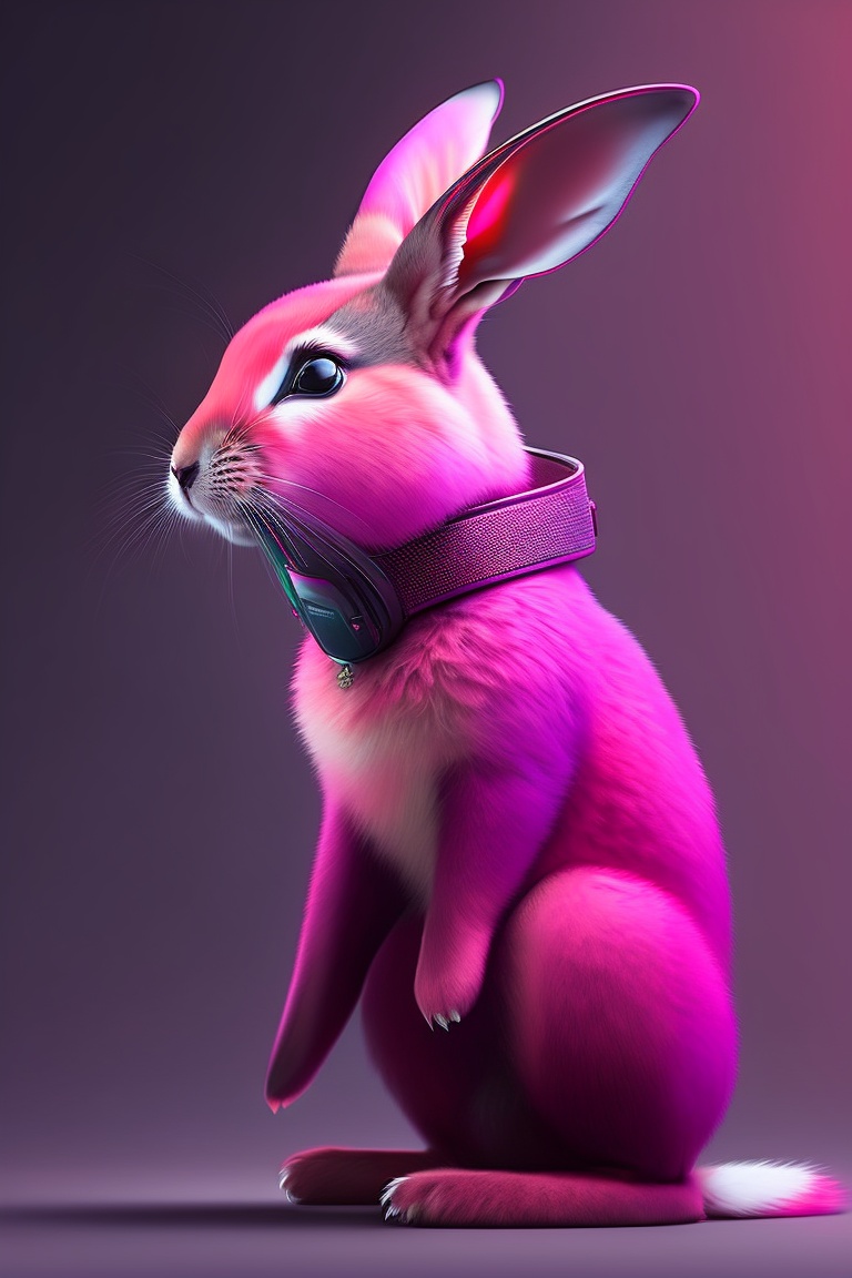 Lexica - Pink rabbit, cyberpunk