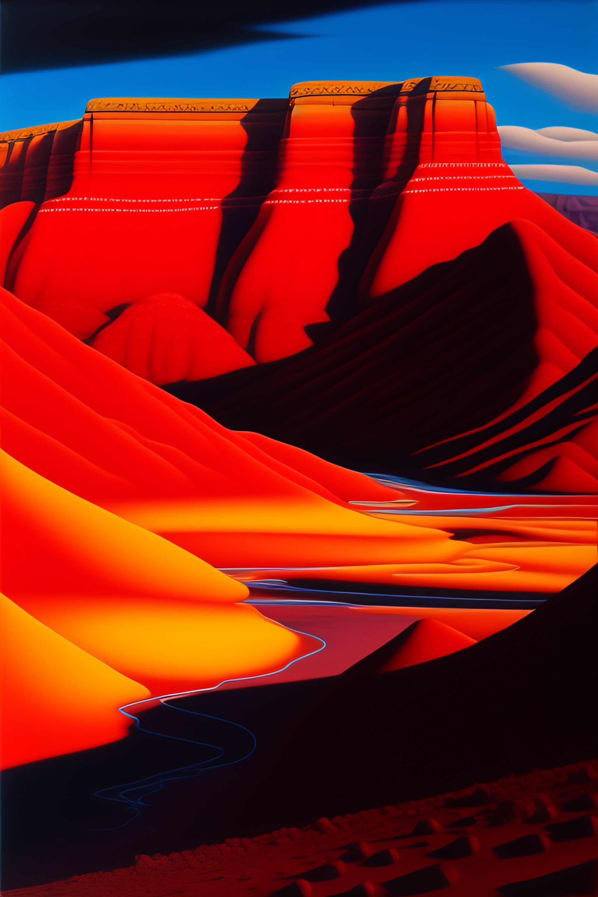 Lexica - Taos new mexico, red mountain, blood drenched, angry ...