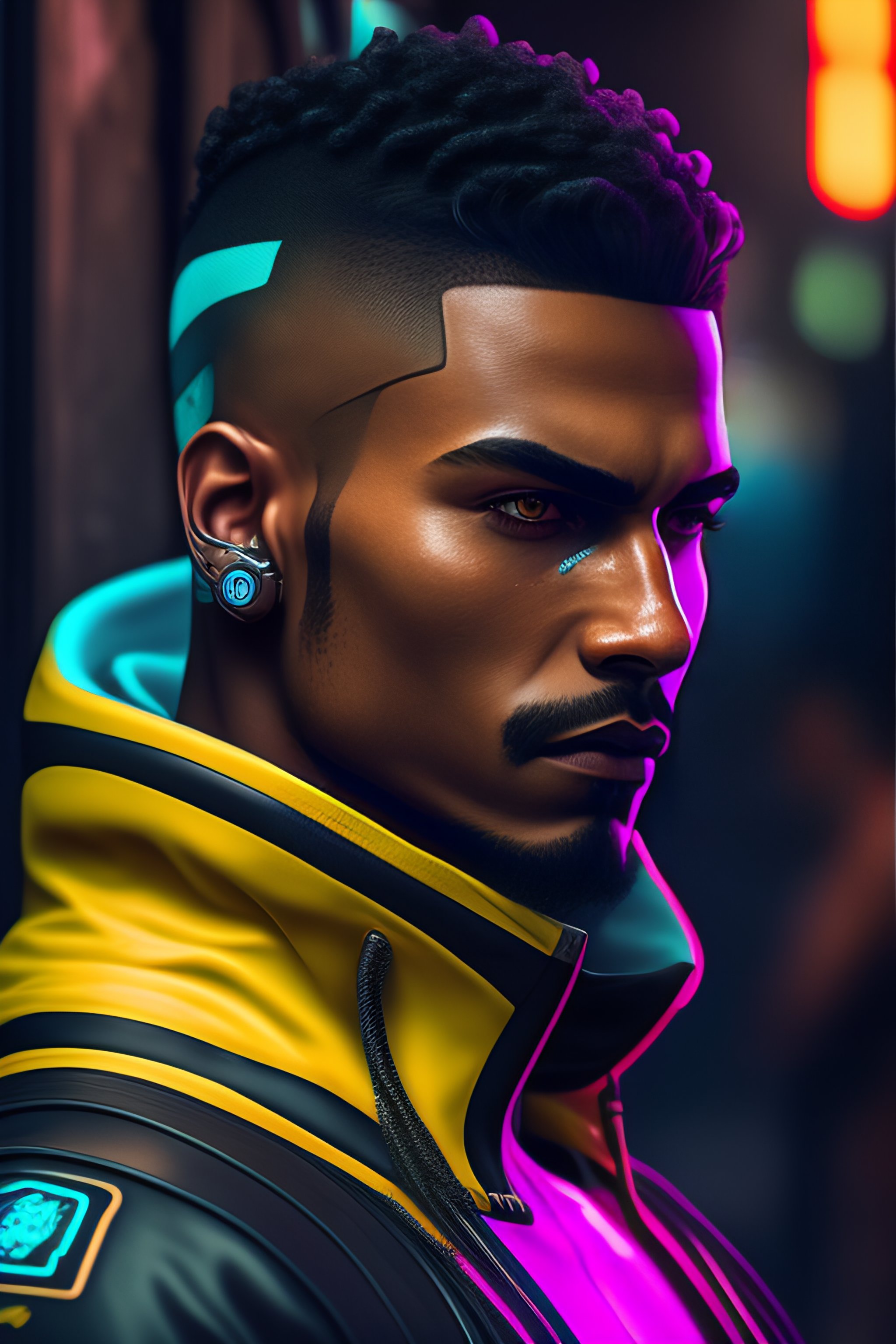 Lexica - Cyberpunk man, Lapa streets, Rio de Janeiro city, cyberpunk ...