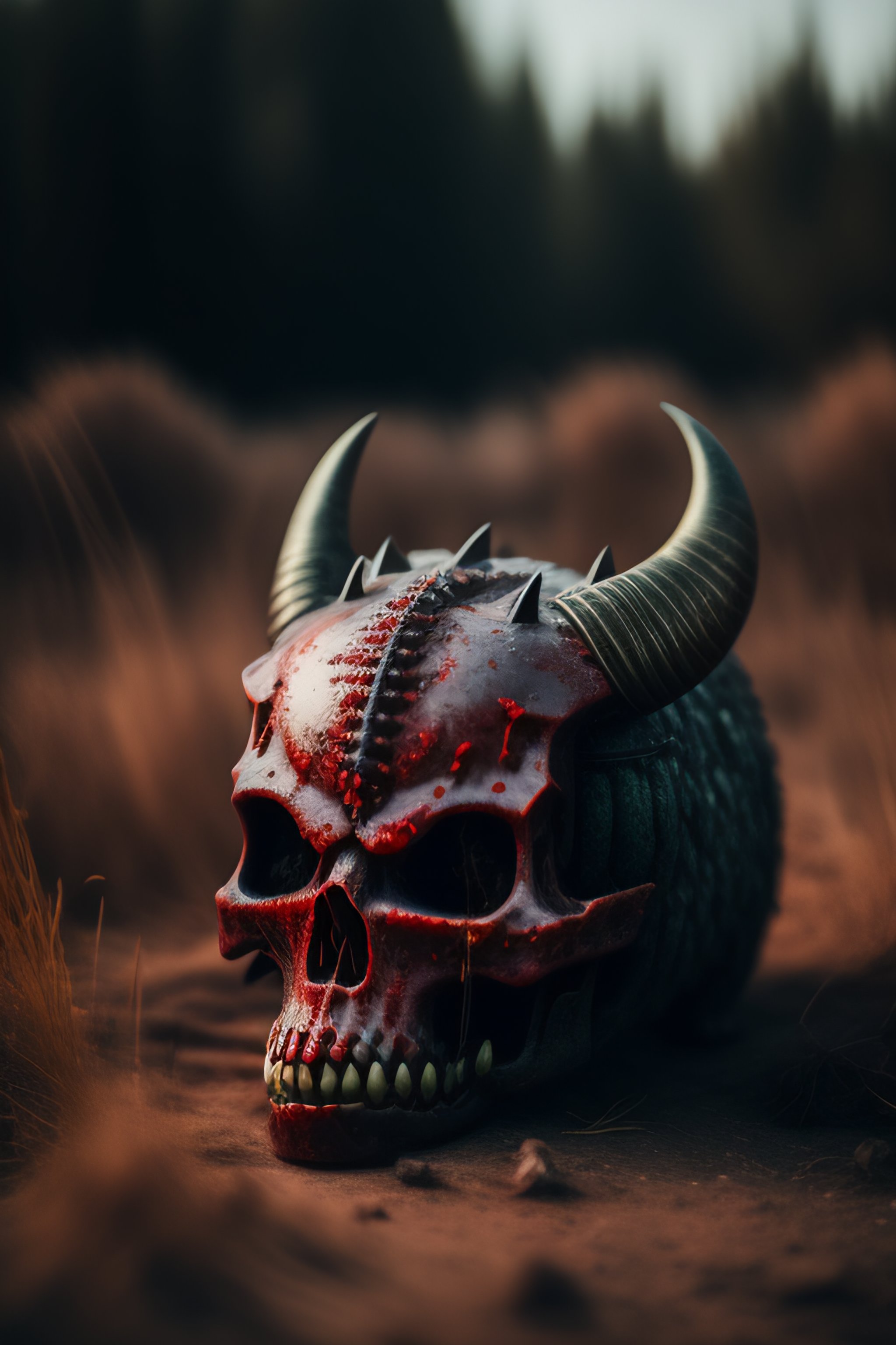 Lexica - Terrible monster, bloody and dead with flesh and metal parts ...