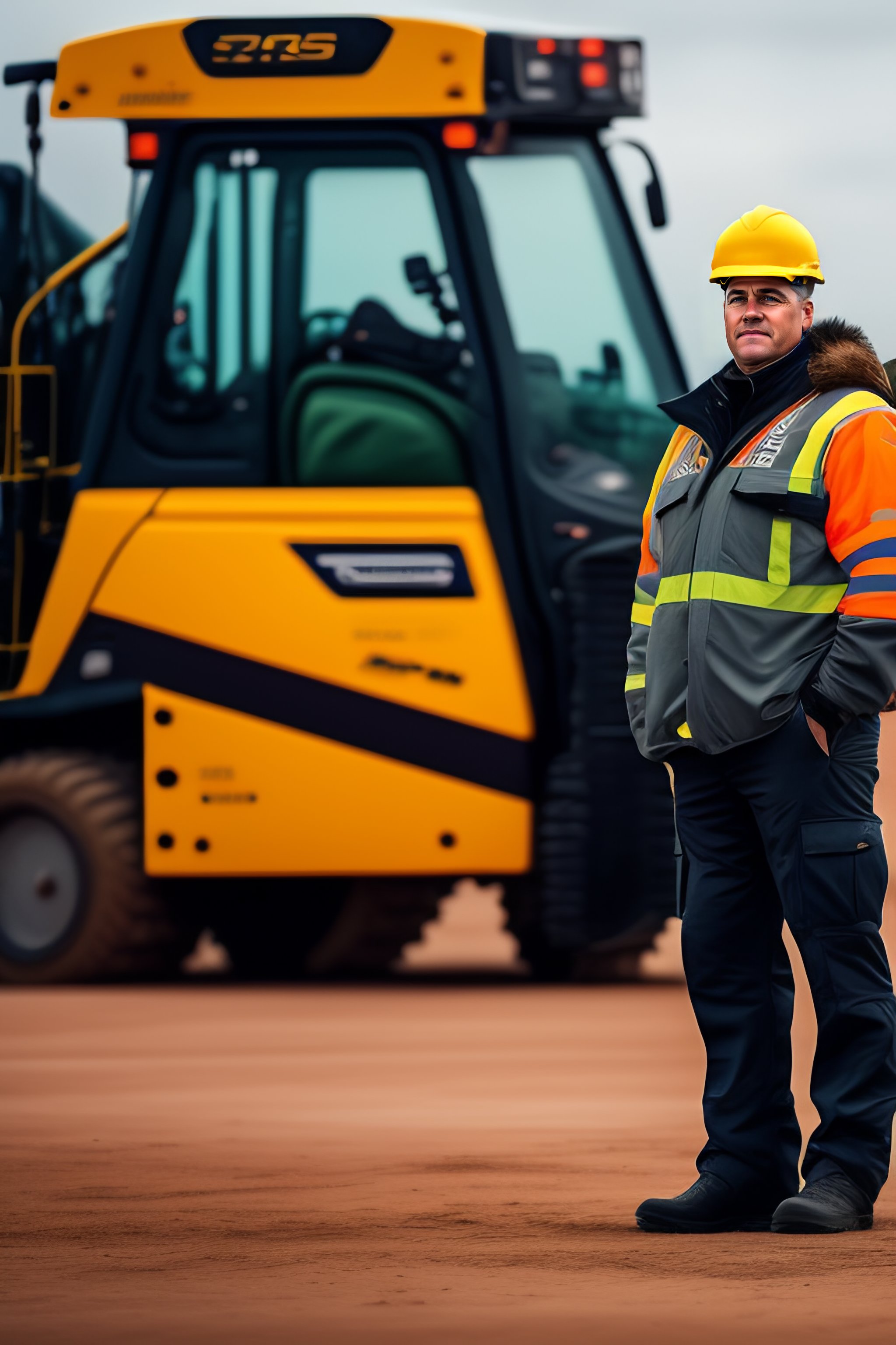 Lexica - Portrait of an ground safety equipment staff