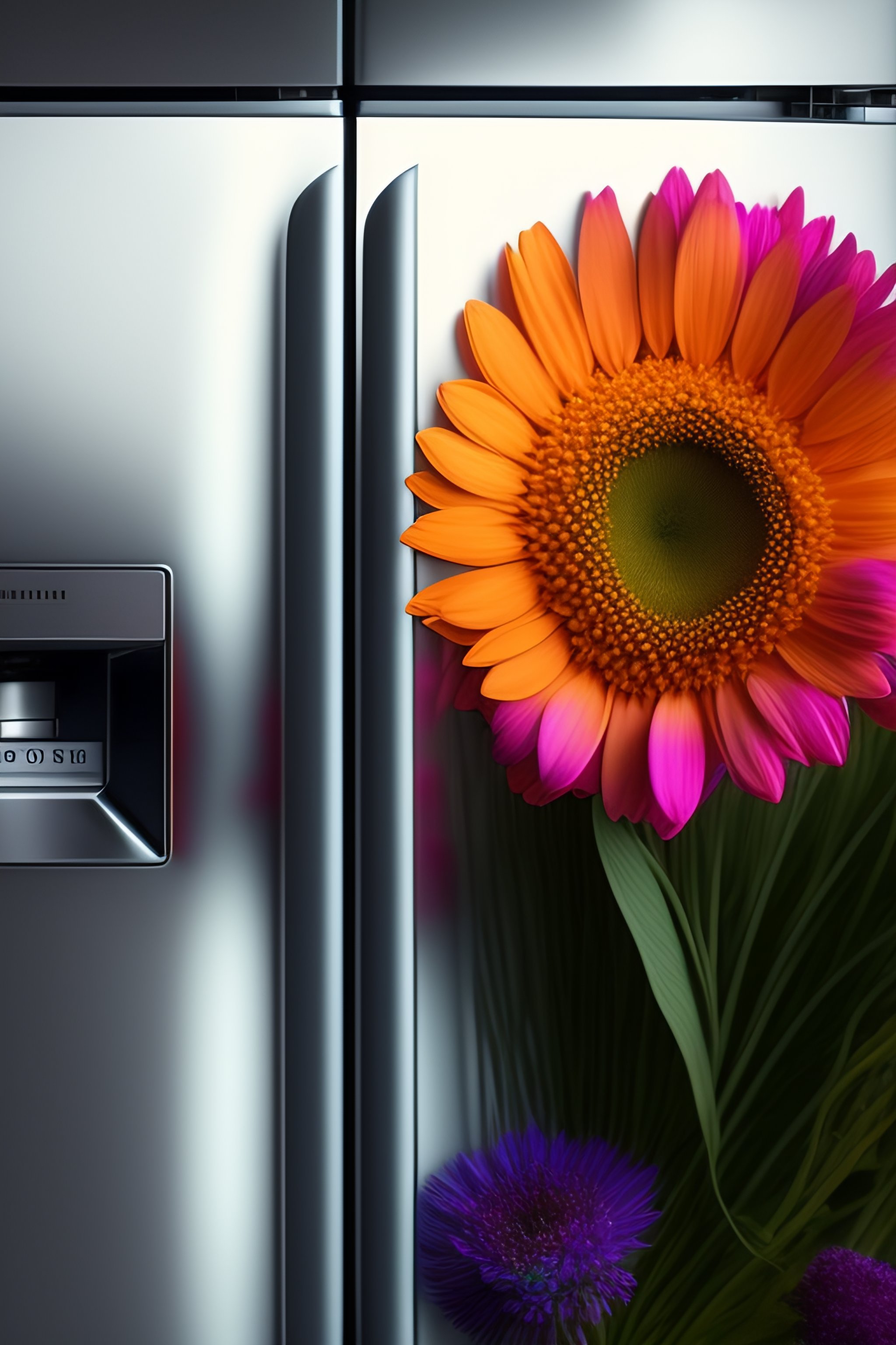 Lexica - Refrigerator full of flowers