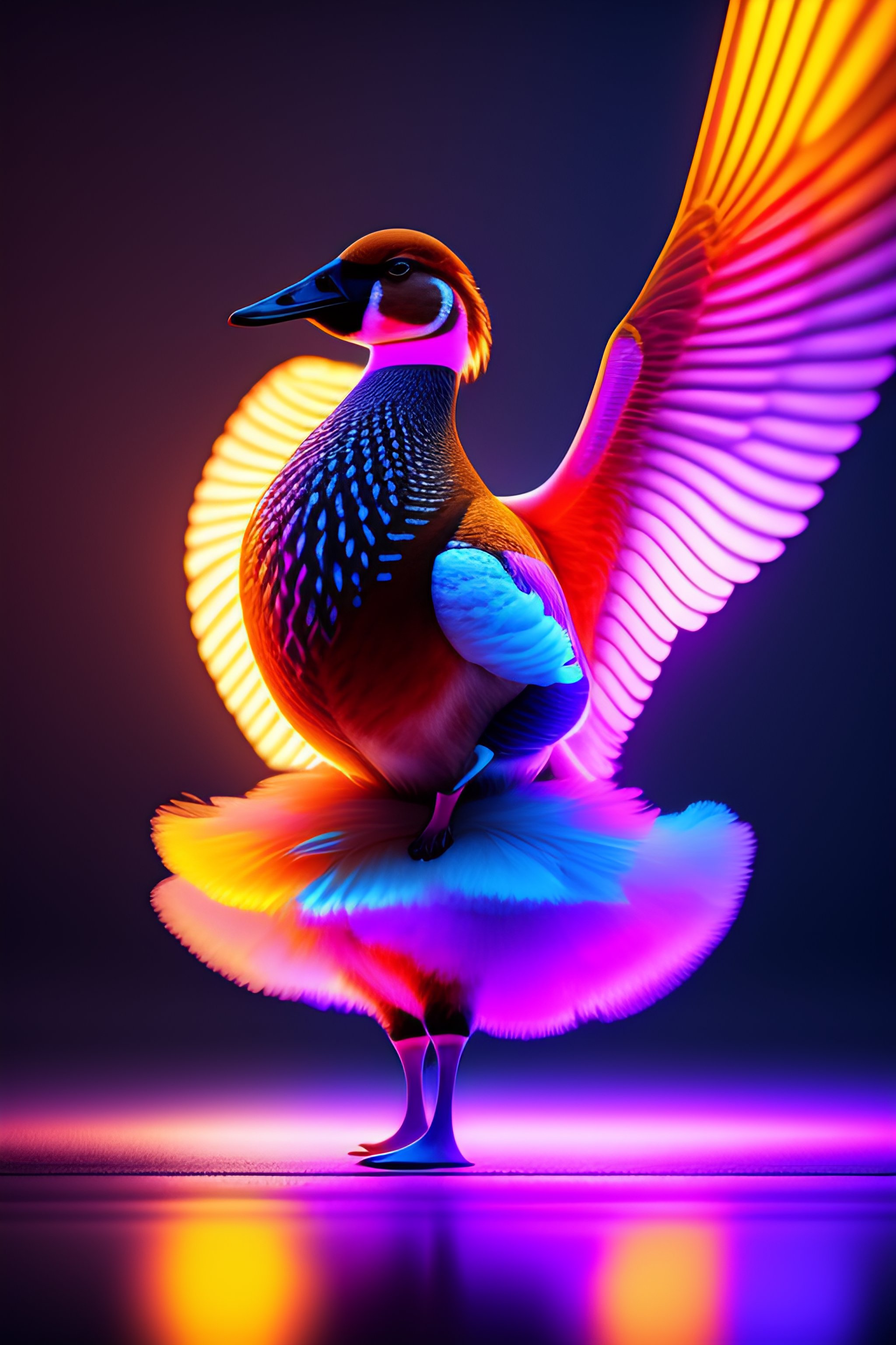 Lexica - The one who dances with the Goose, Goose face, human body ...