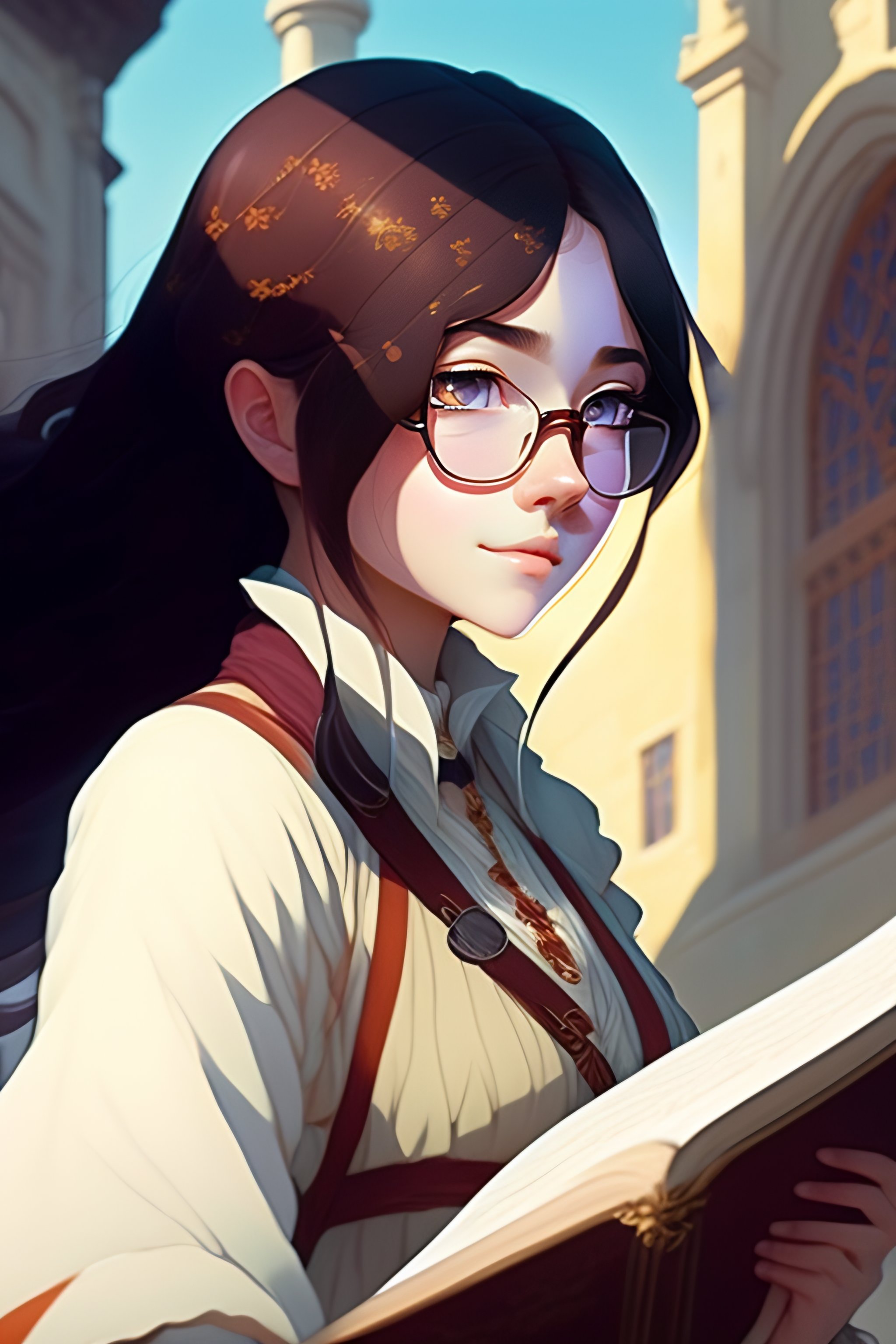 Lexica - (((((freckles))))) freckled cheeks freckled wearing spectacles ...