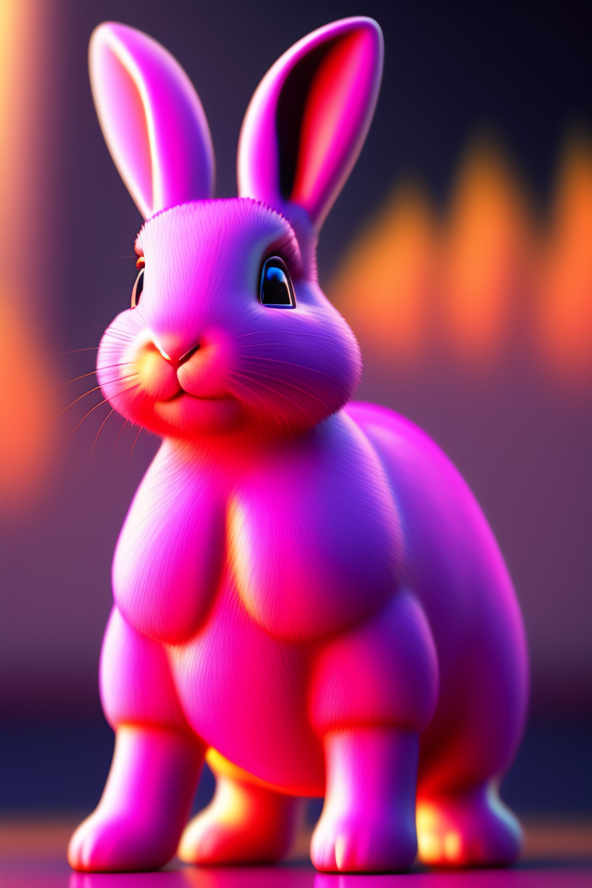 Lexica - Siggraph pink stanford bunny, highly realistic, 8k