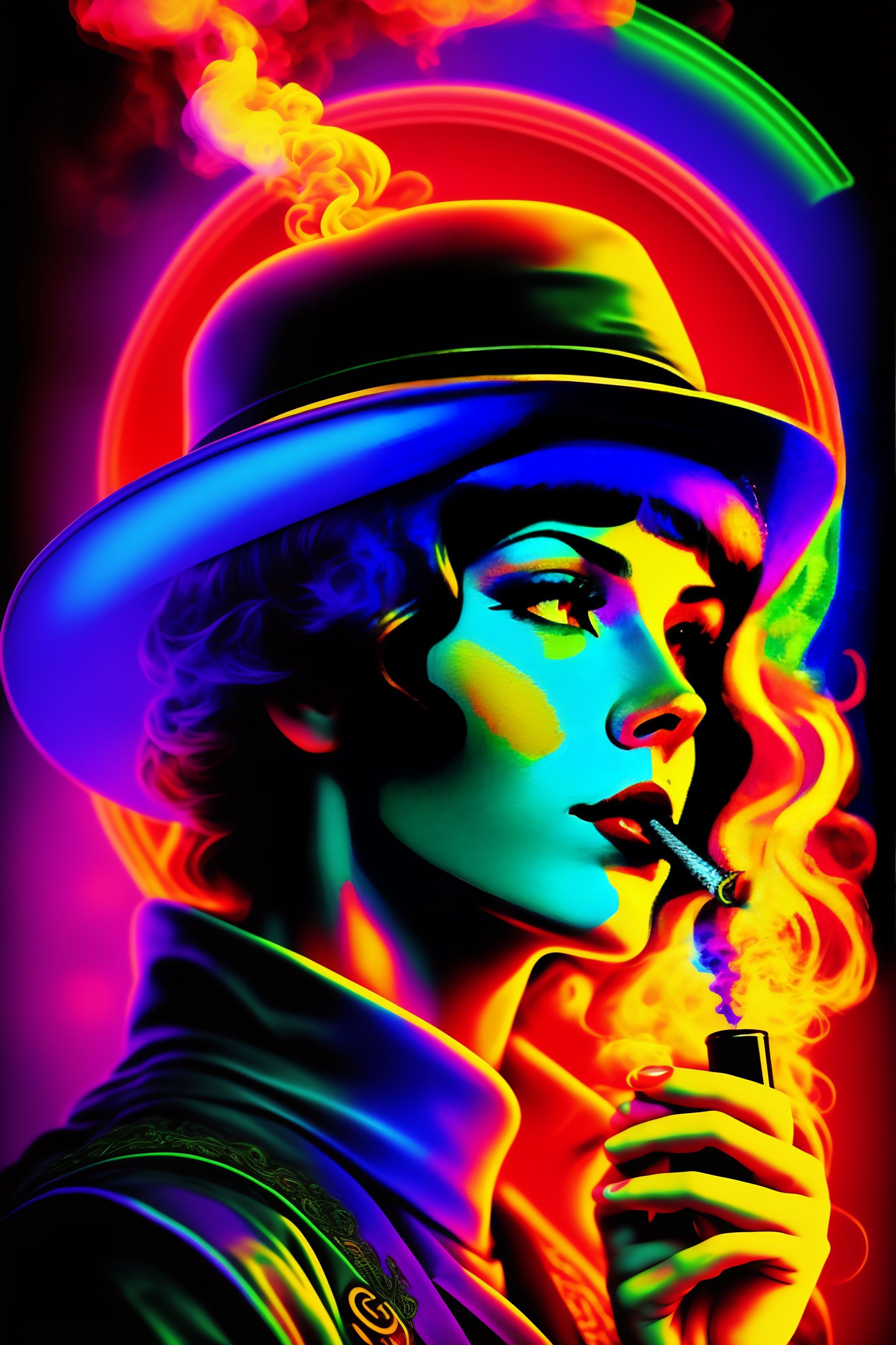 Lexica - Grunge Vintage full Shot 1920's cartoon Poster with Cyberpunk ...