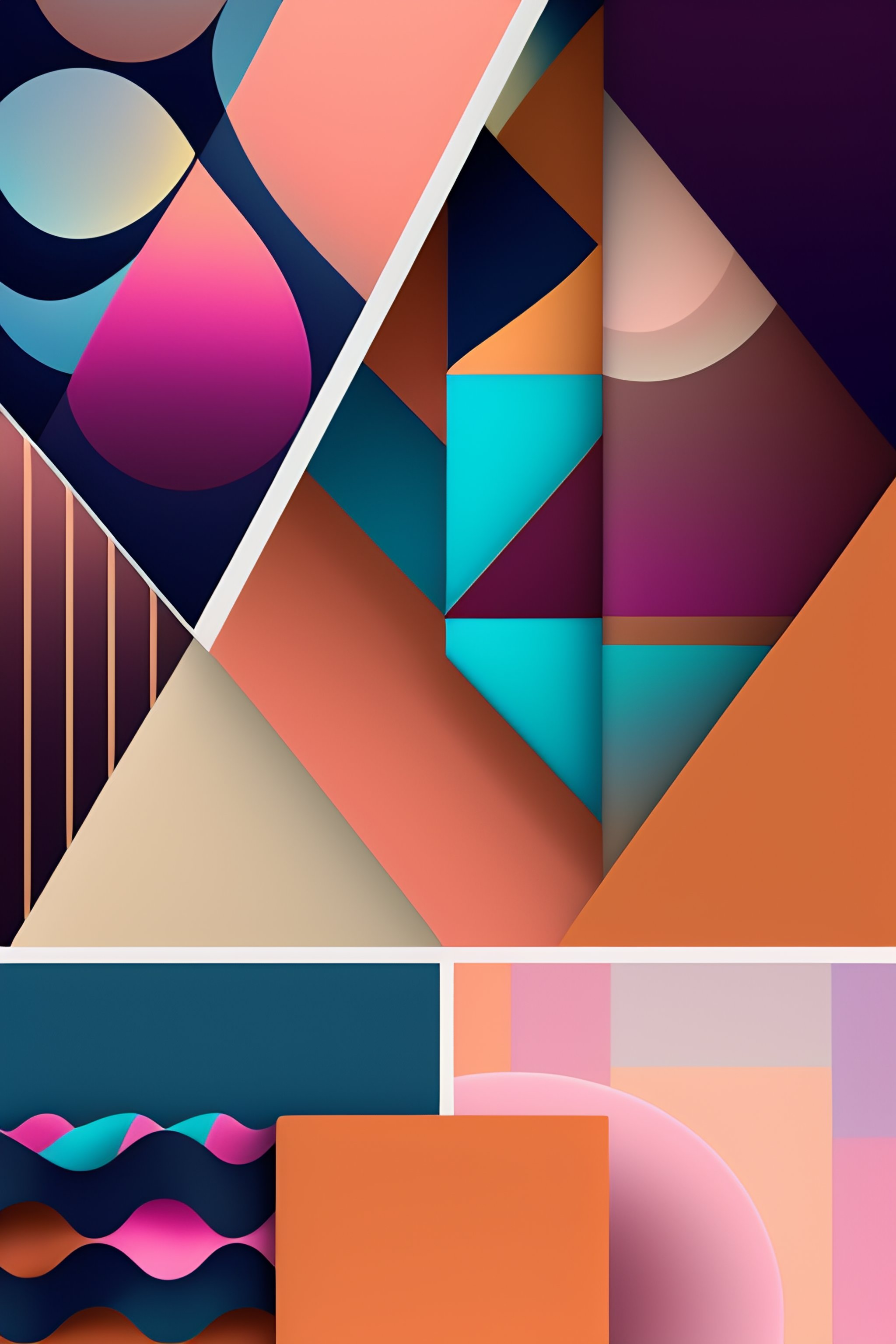Lexica - Create a feminine, abstract 3D design patterns using a soft color palette and a vintage ...