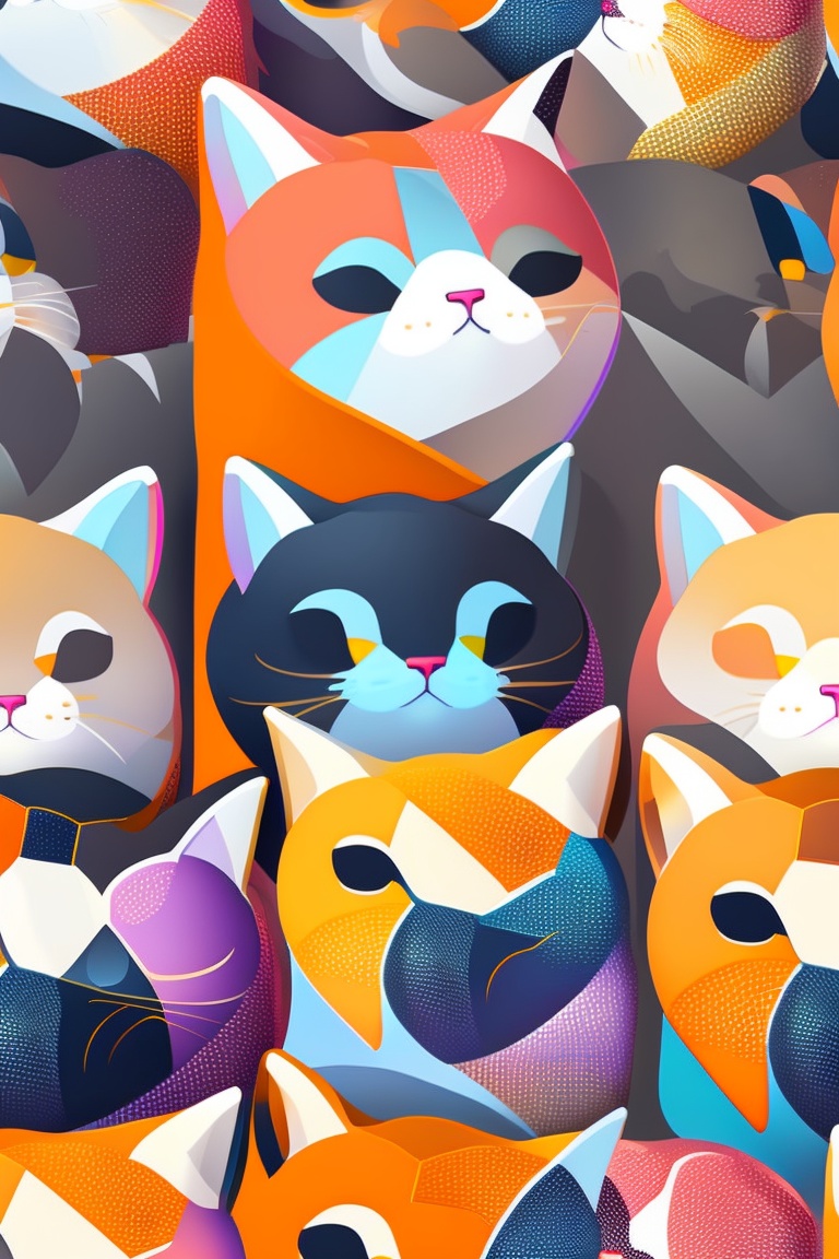 Lexica - Seamless patterns of cats, repeating patterns design, fabric ...