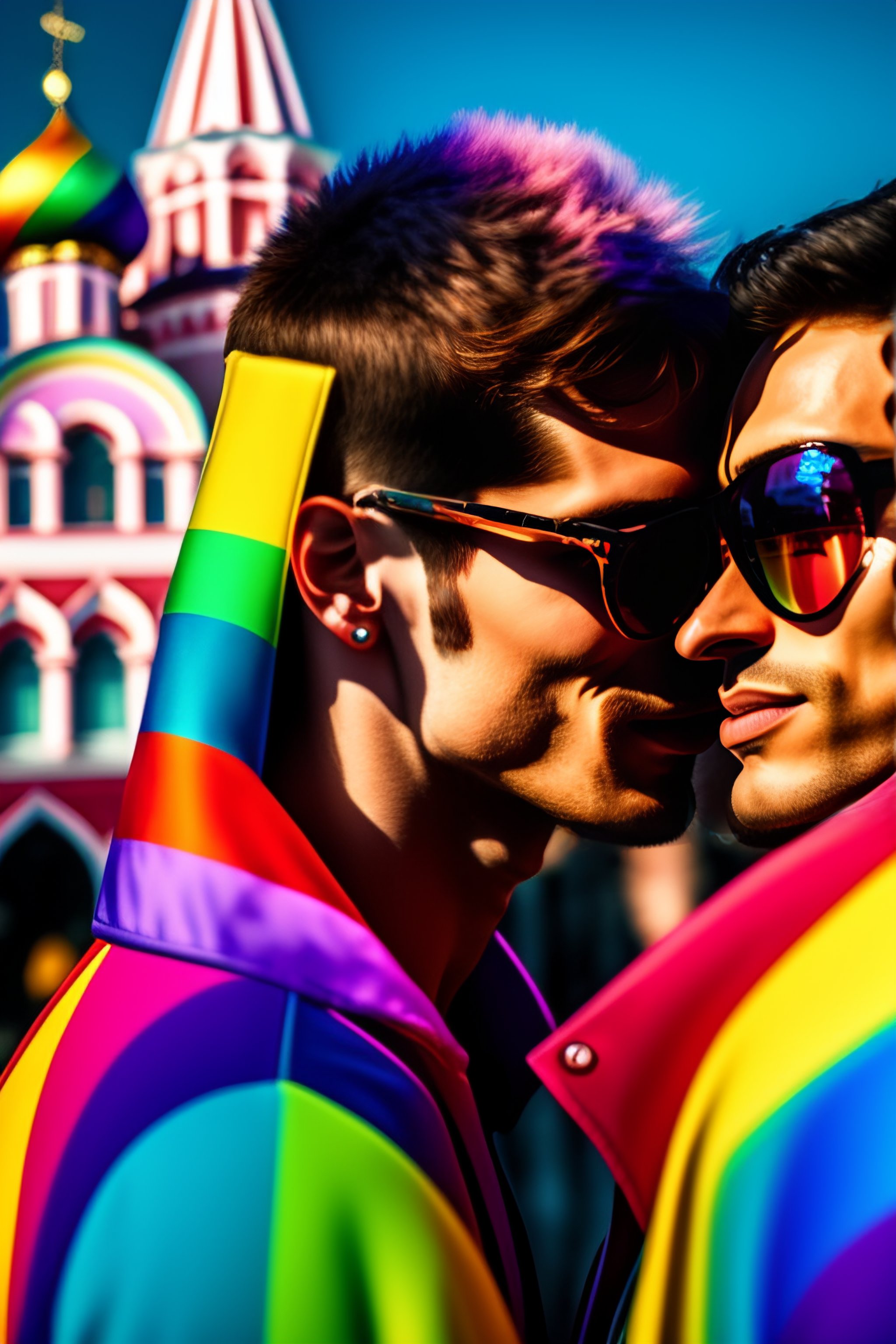 Lexica Photorealistic Real Human Faces Effeminate Russian Male Gay Couple Wearing Pink