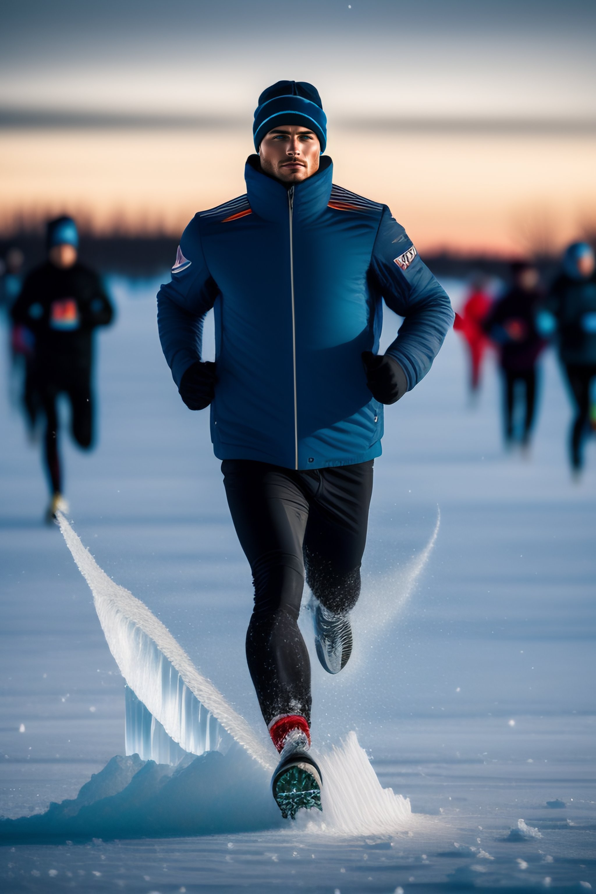 Lexica - Man running on ice