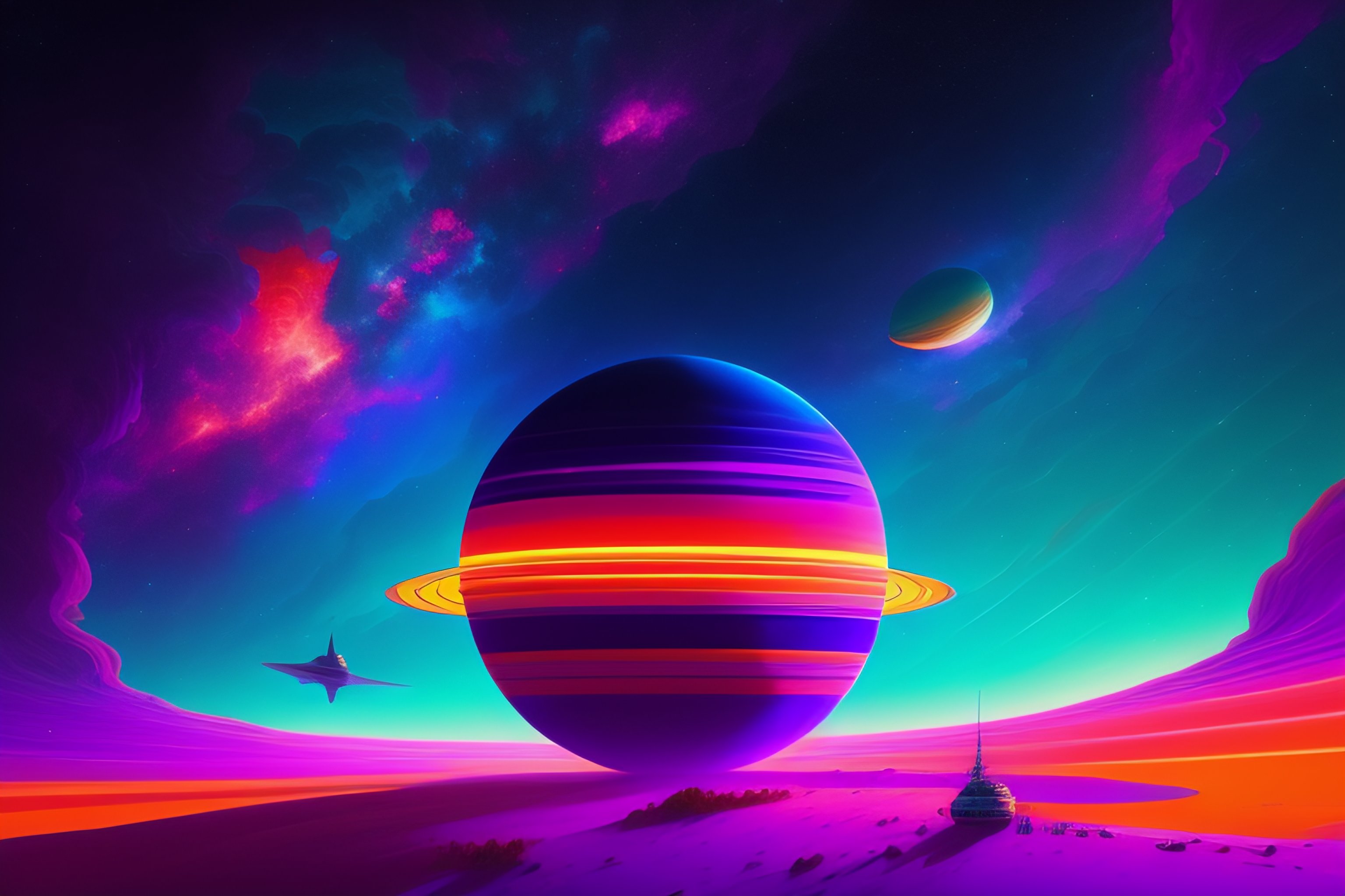Lexica - Cosmos orbit, highly saturated colors, detailed illustration ...