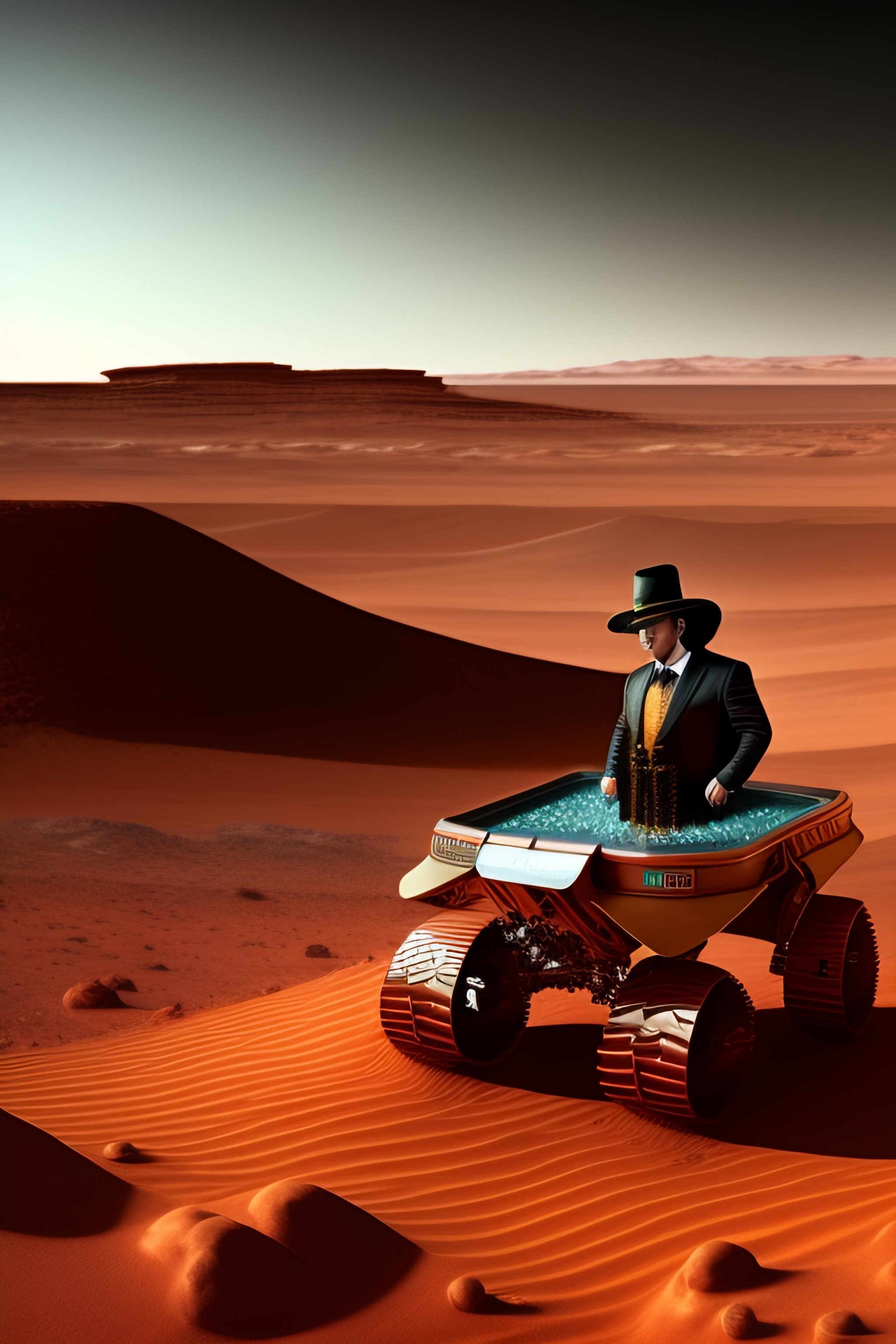 Lexica - Saul goodman doing shots with the mars rover on a water filled ...