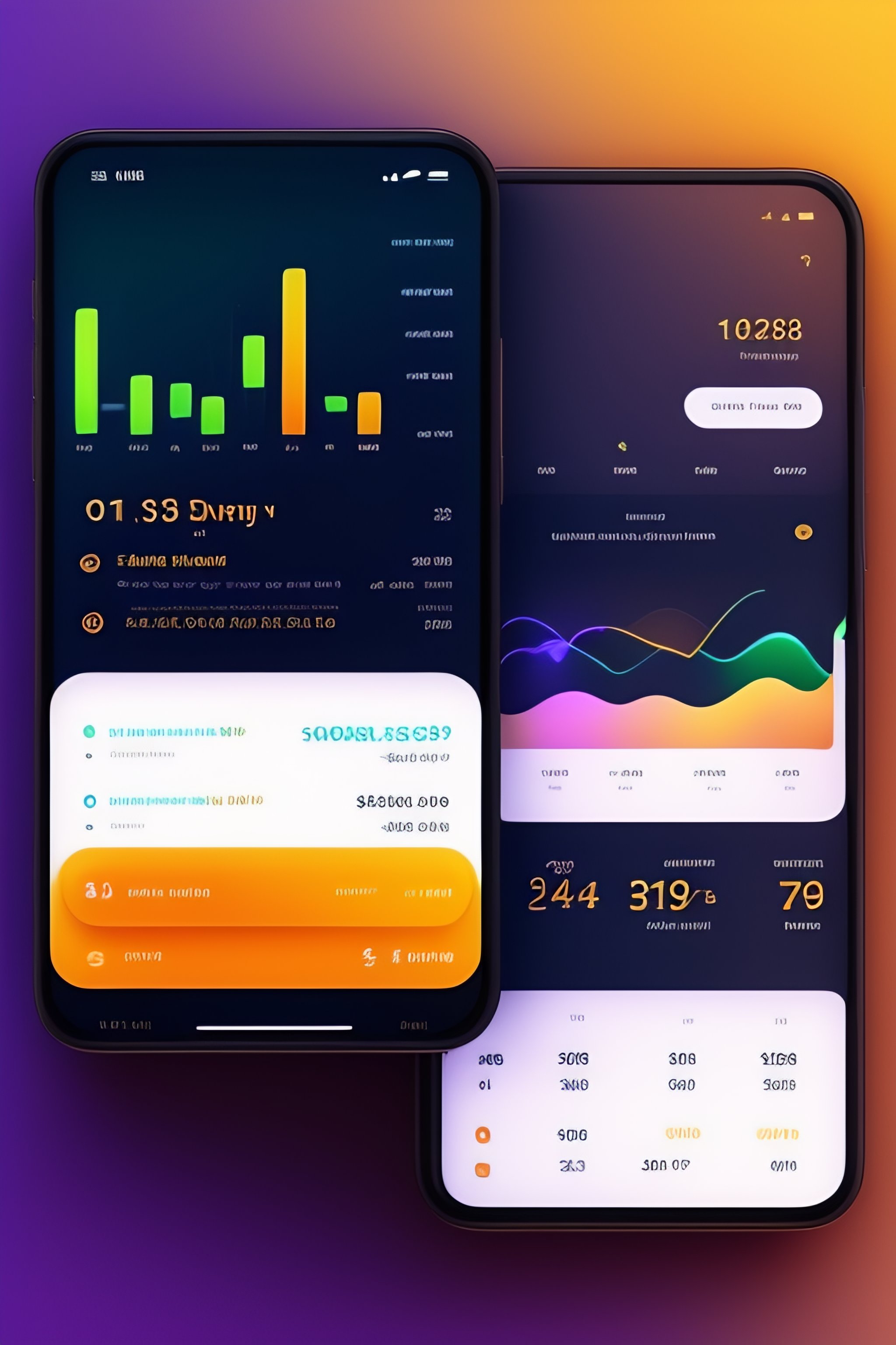 Lexica - Modern finance app UI design full screen