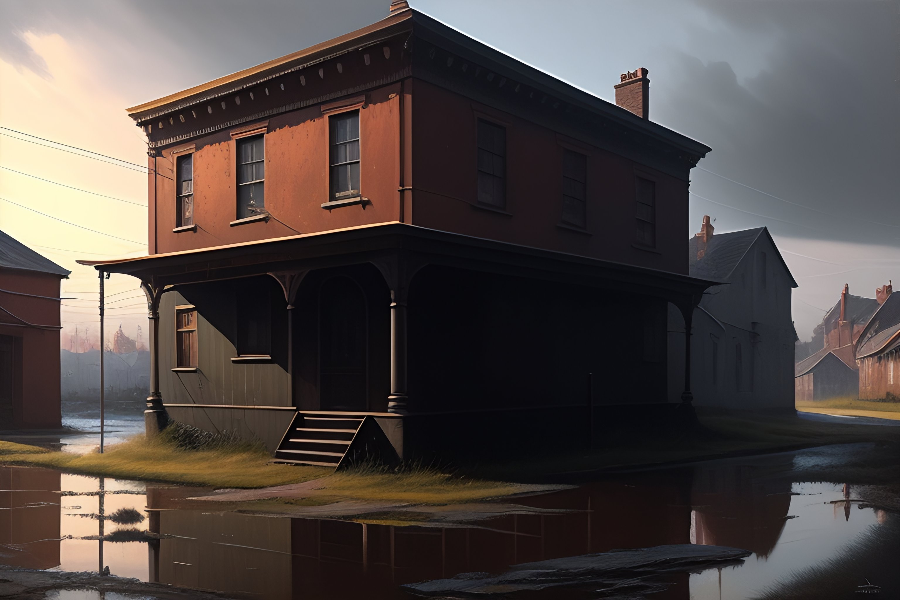 Lexica - An ultra detailed oil desaturated painting a dark, gritty ...