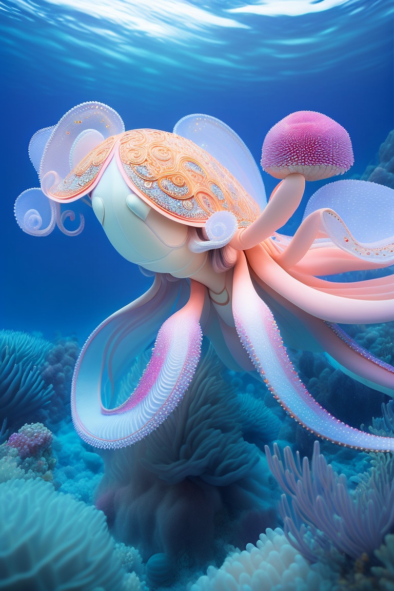 Lexica - Full-length photo of special extraordinary, woman, An octopus ...