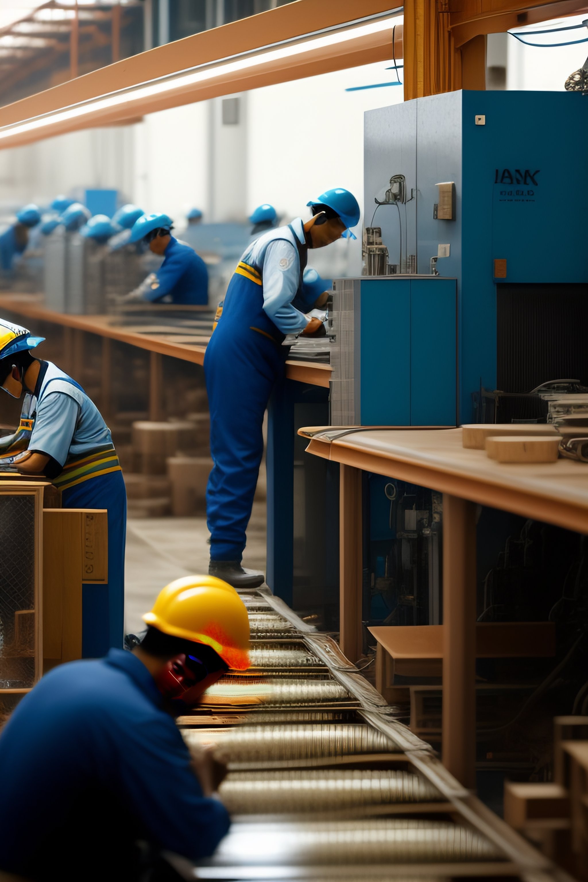 Lexica - Many people working at factory