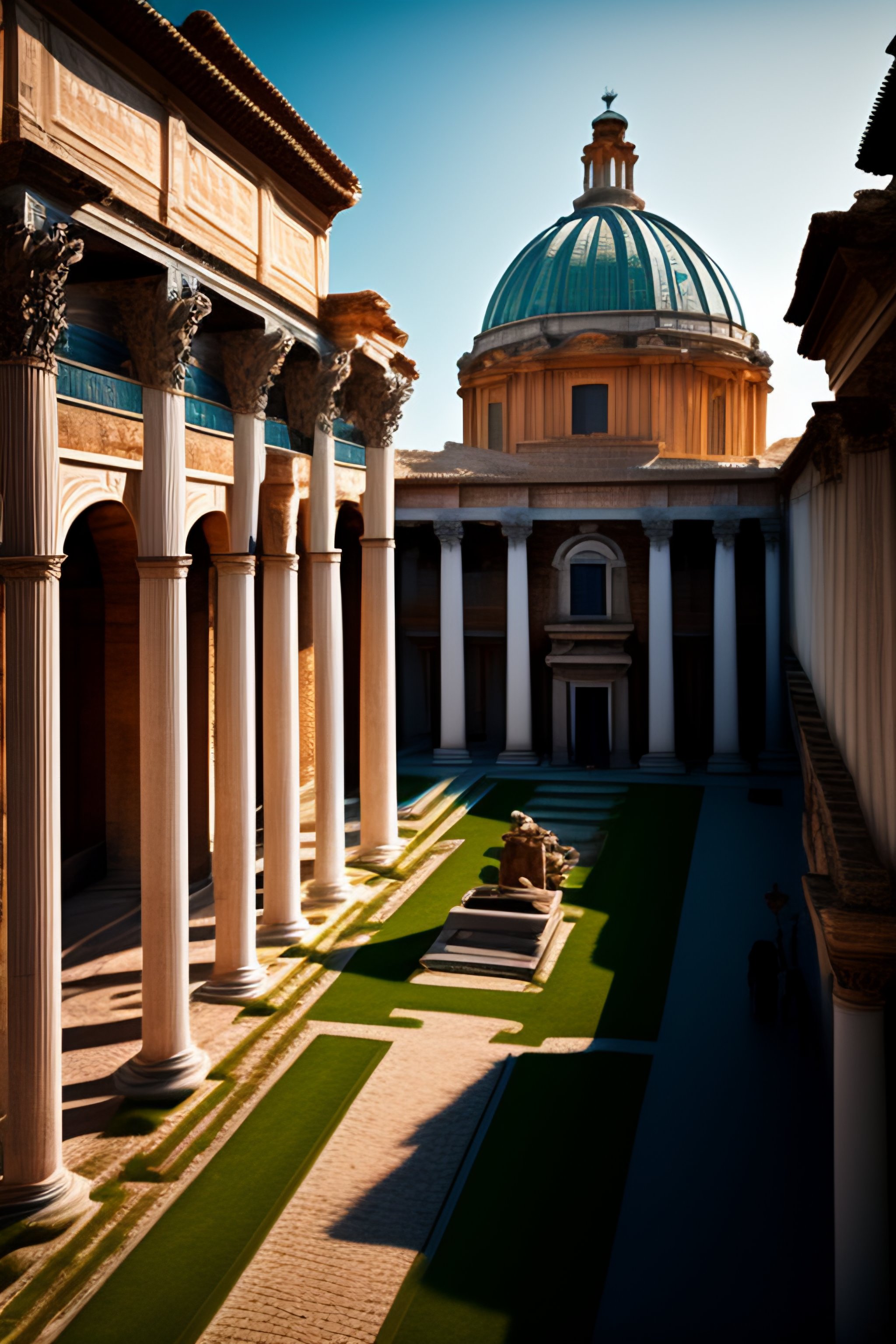 Lexica - Photograph of a Roman city, roman architecture