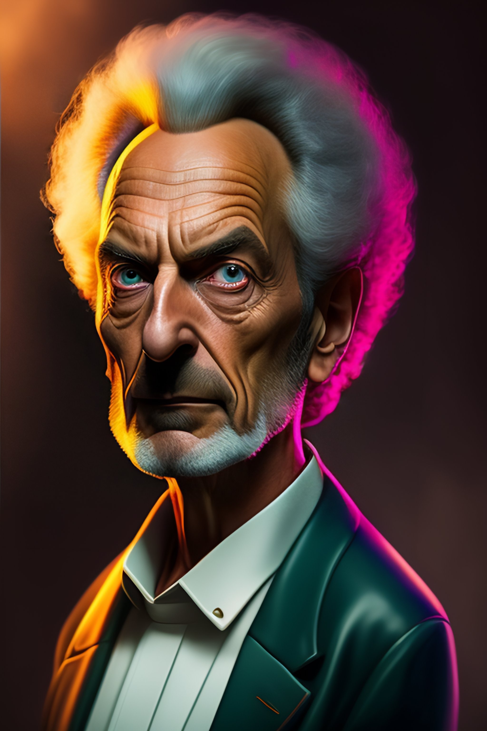 Lexica - A portrait of rick from rick and morty if he was a real person ...