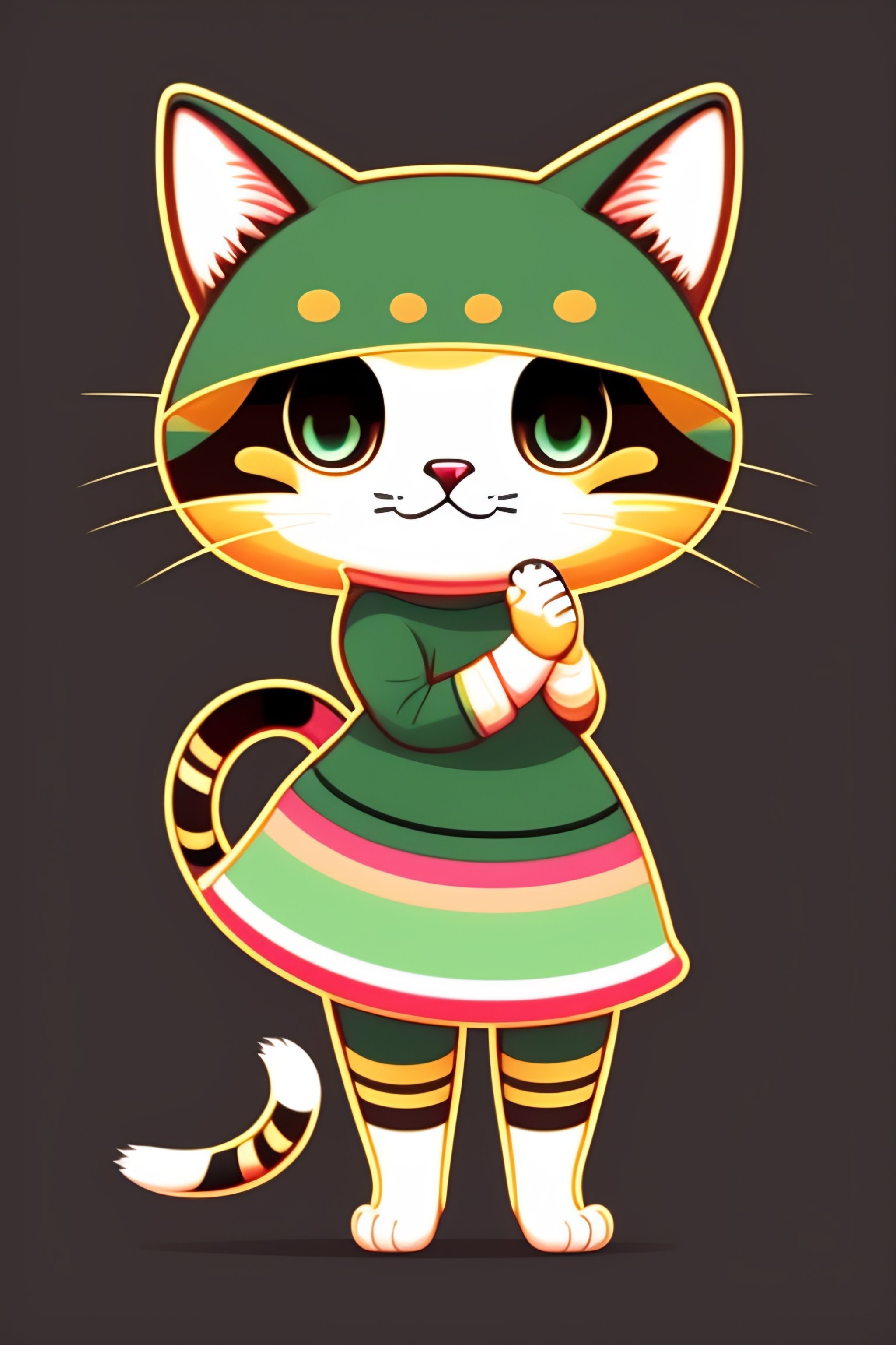 Lexica - Cute chibi cat dancing