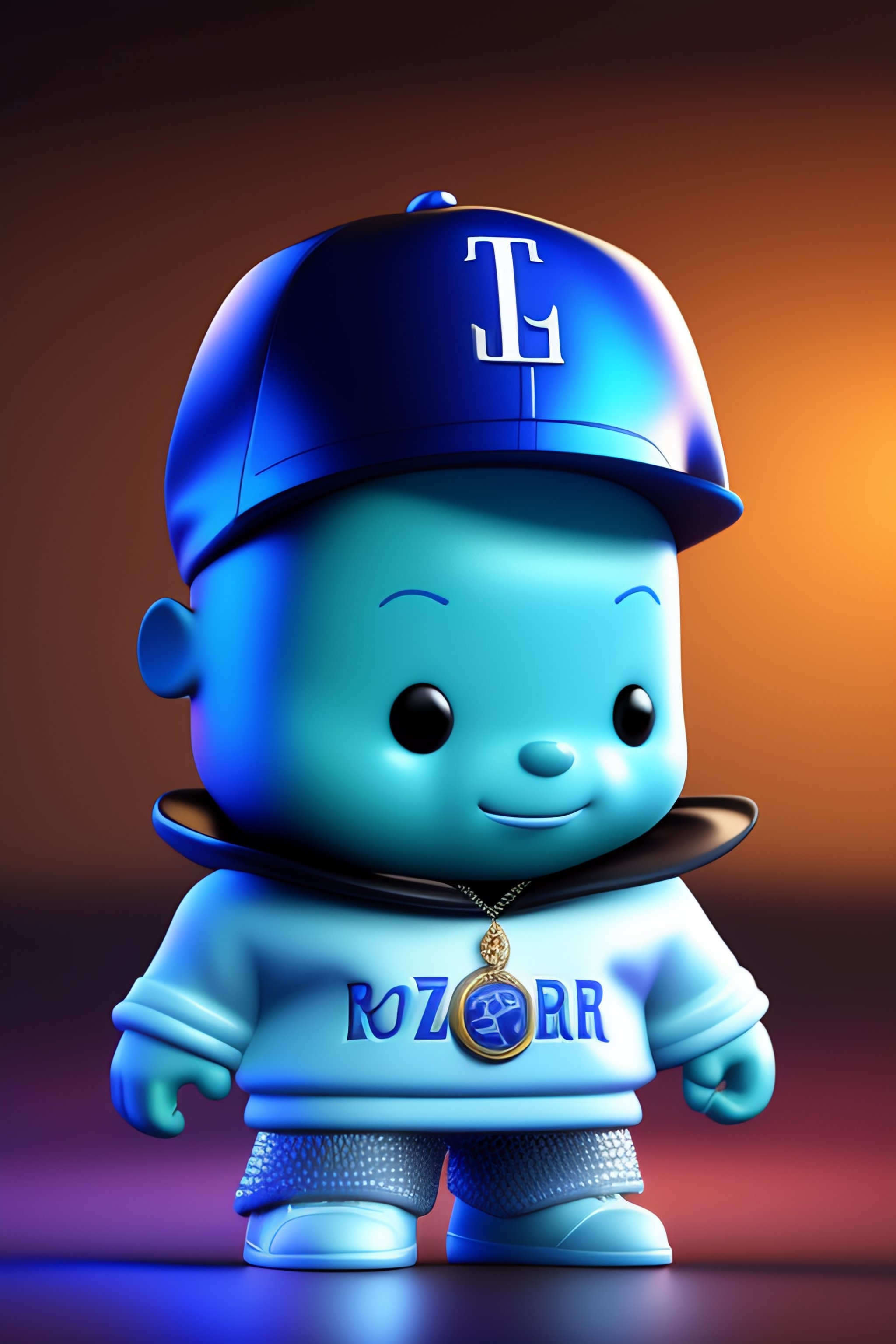 Lexica - 3d render of funko pop rappers light guy blue eyes a little ...
