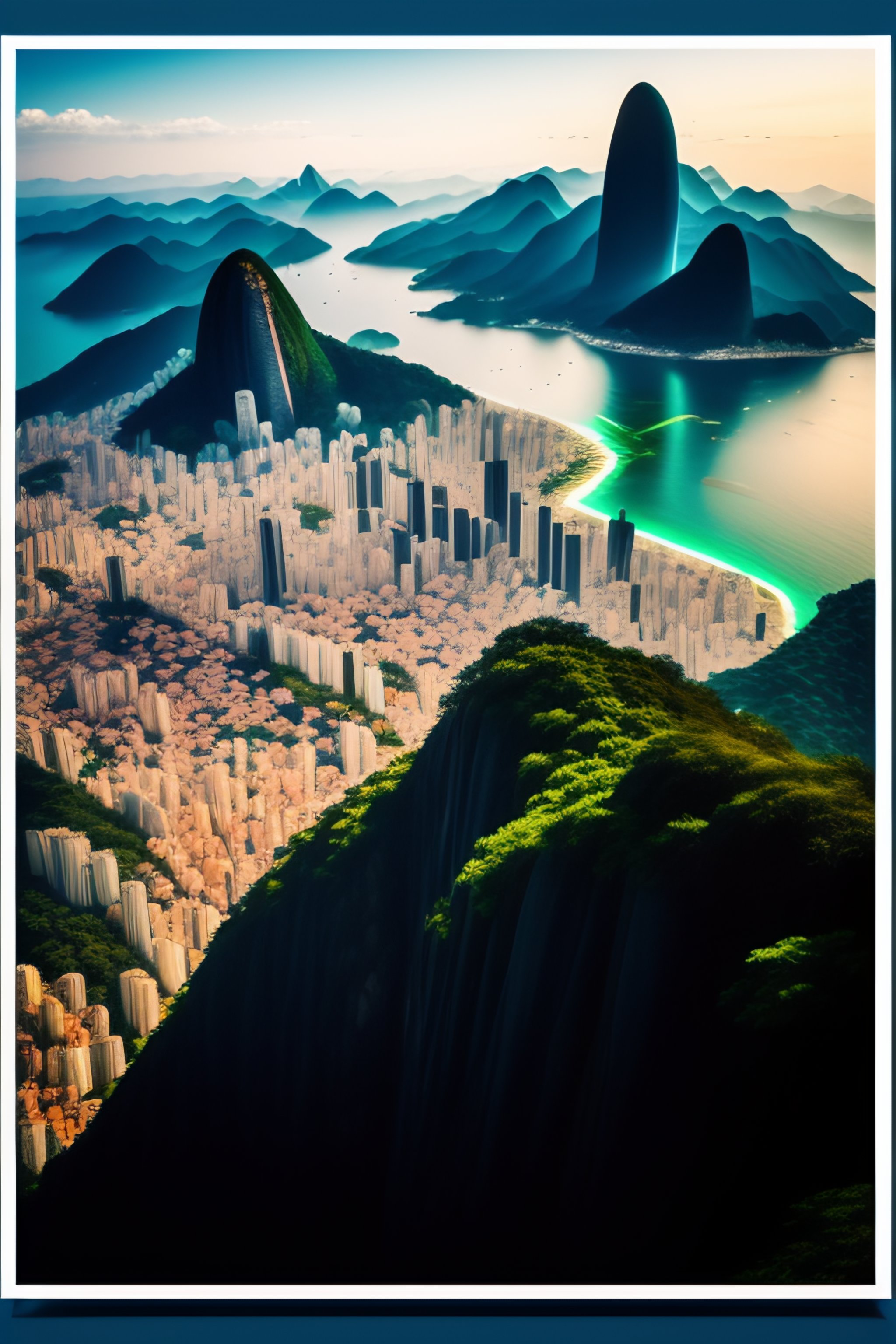 Lexica - A giant walking over rio de janeiro