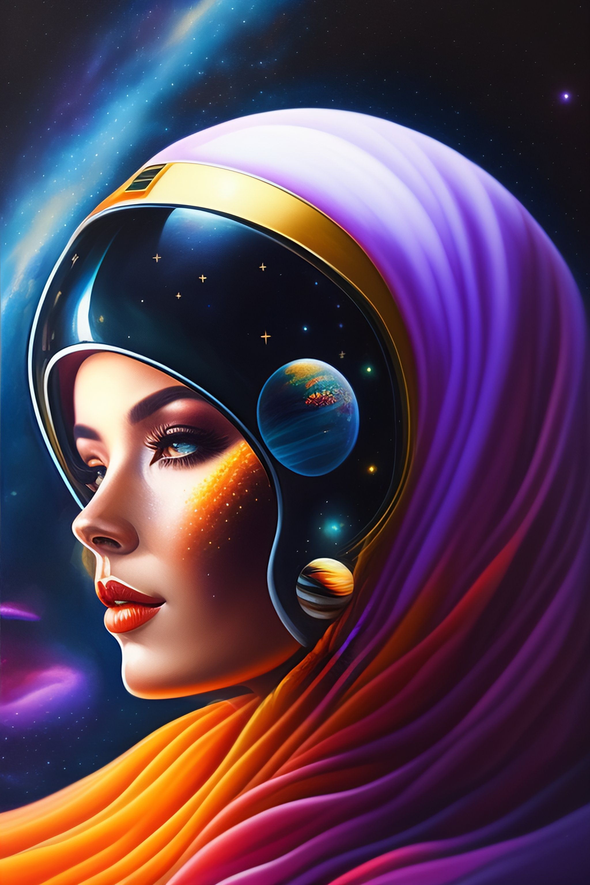 Lexica - Spaceman superhero isometric scifi astral spirit space journey in oil painting ...