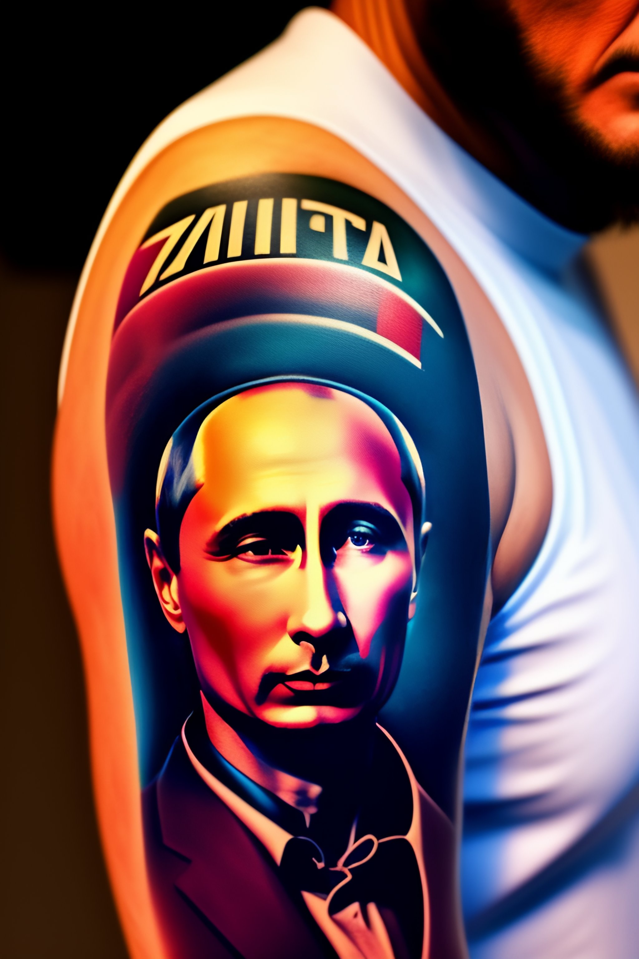 Lexica - Putin with zvastiva tatoo