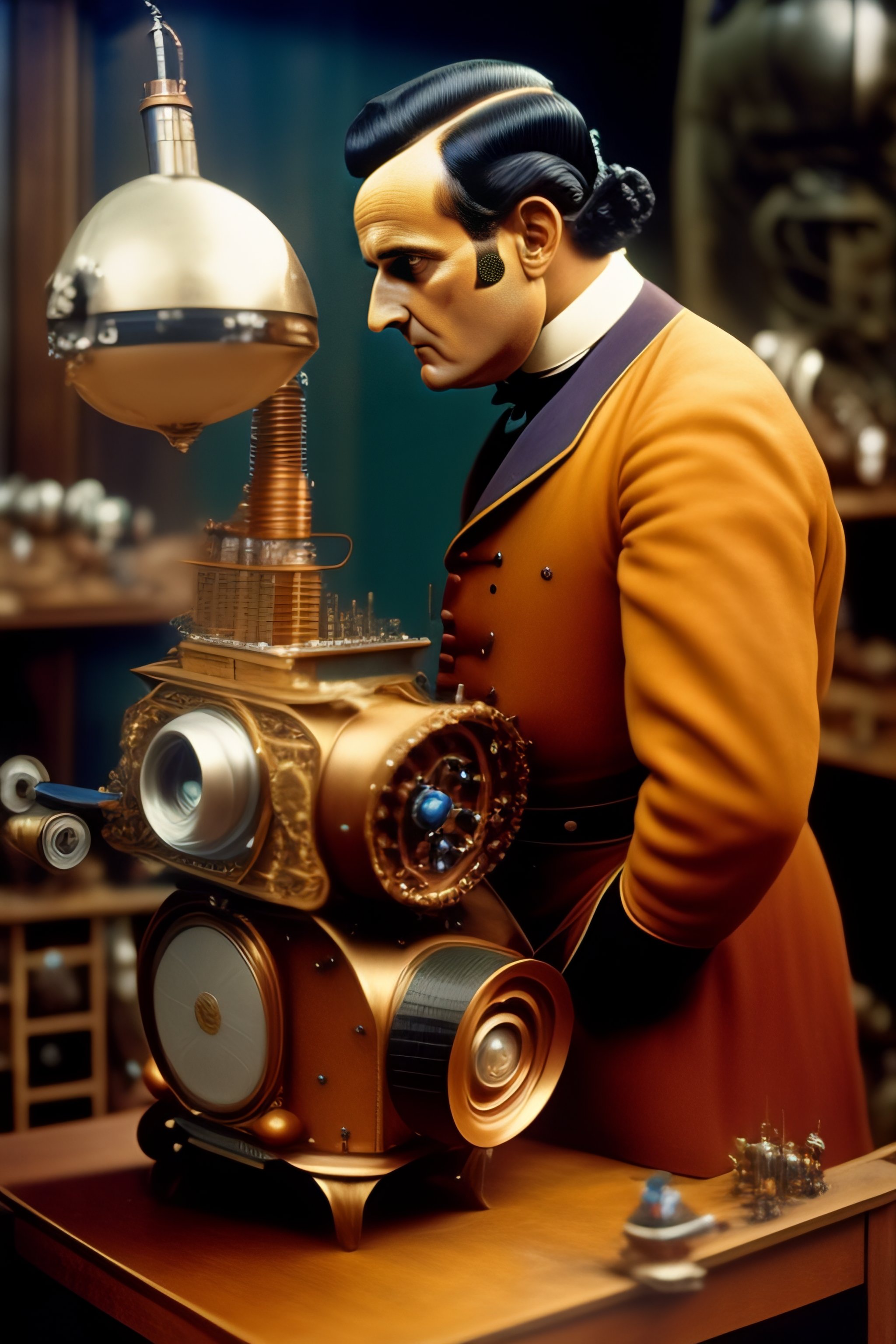 Lexica - A photo of Charles Babbage building a robot by Philippe ...