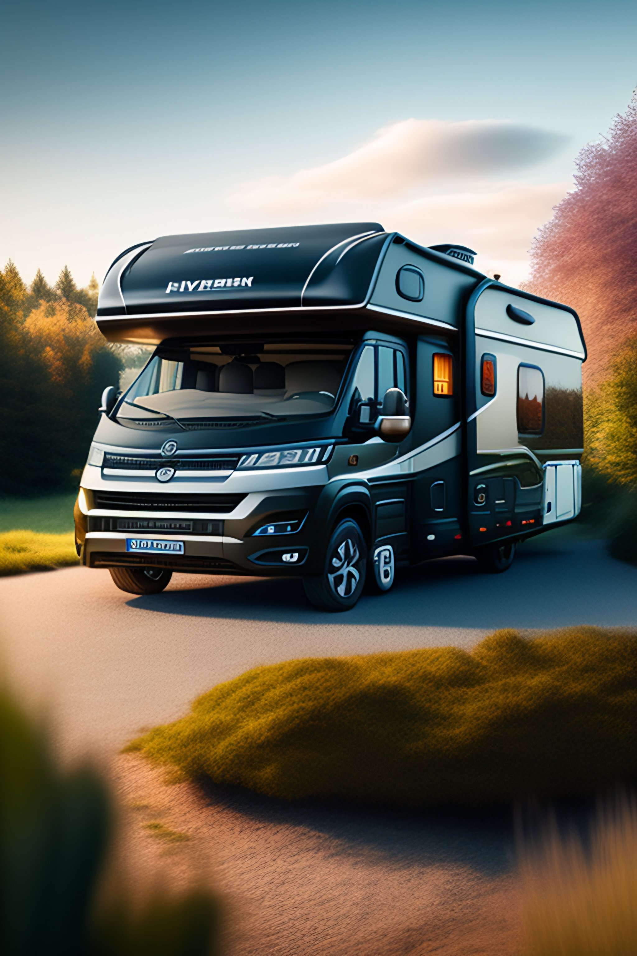 Lexica - A wholesome realistic key shot of!! one!! focused! hymer ...