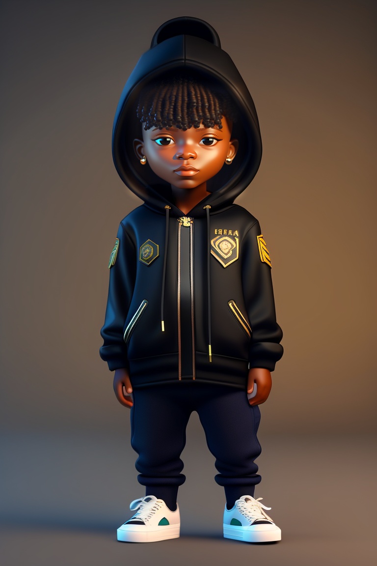 Lexica - A 3d nft cartoon model of a rapper with Big eyes, big head ...