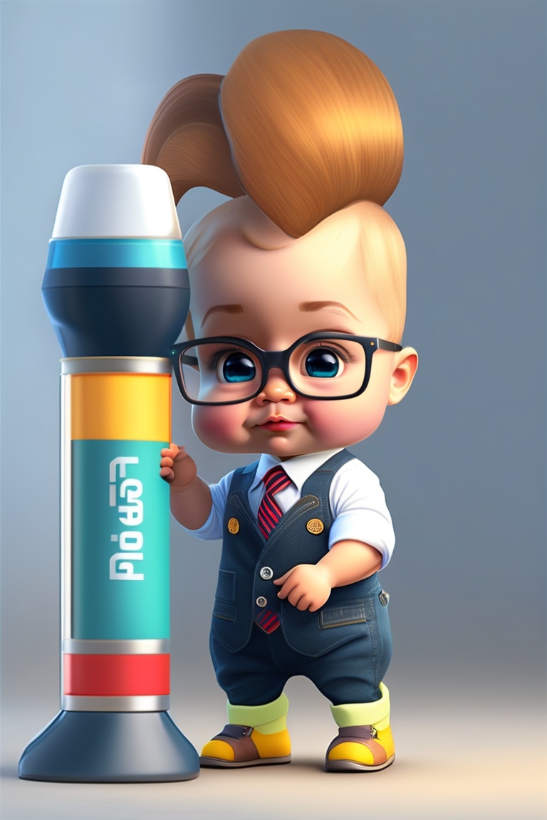 Lexica - Smart baby , cartoon ,porfile picture